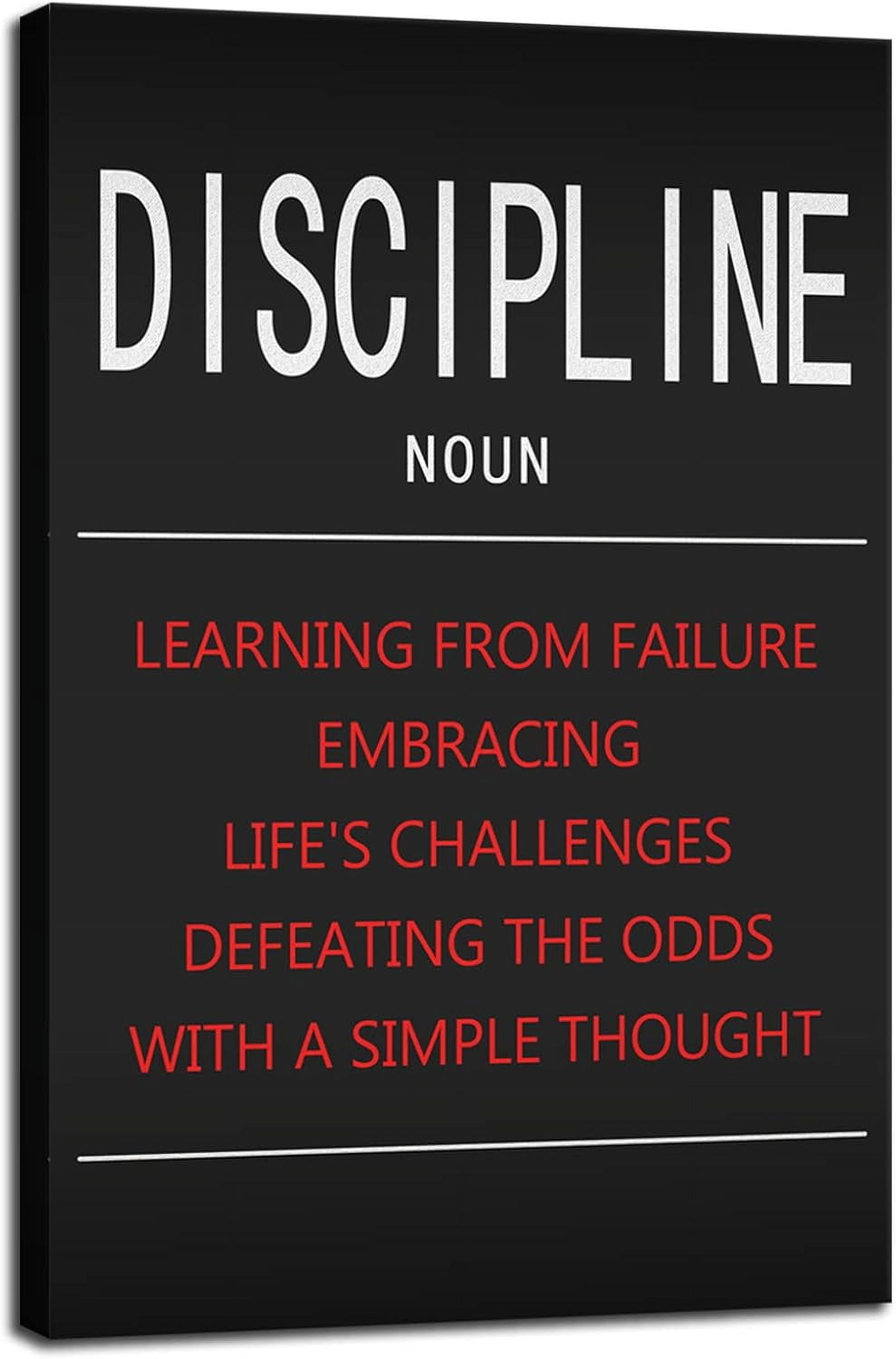 HFDF Discipline NounspirationalEntrepreneur Quotes Exercise Wall Art ...