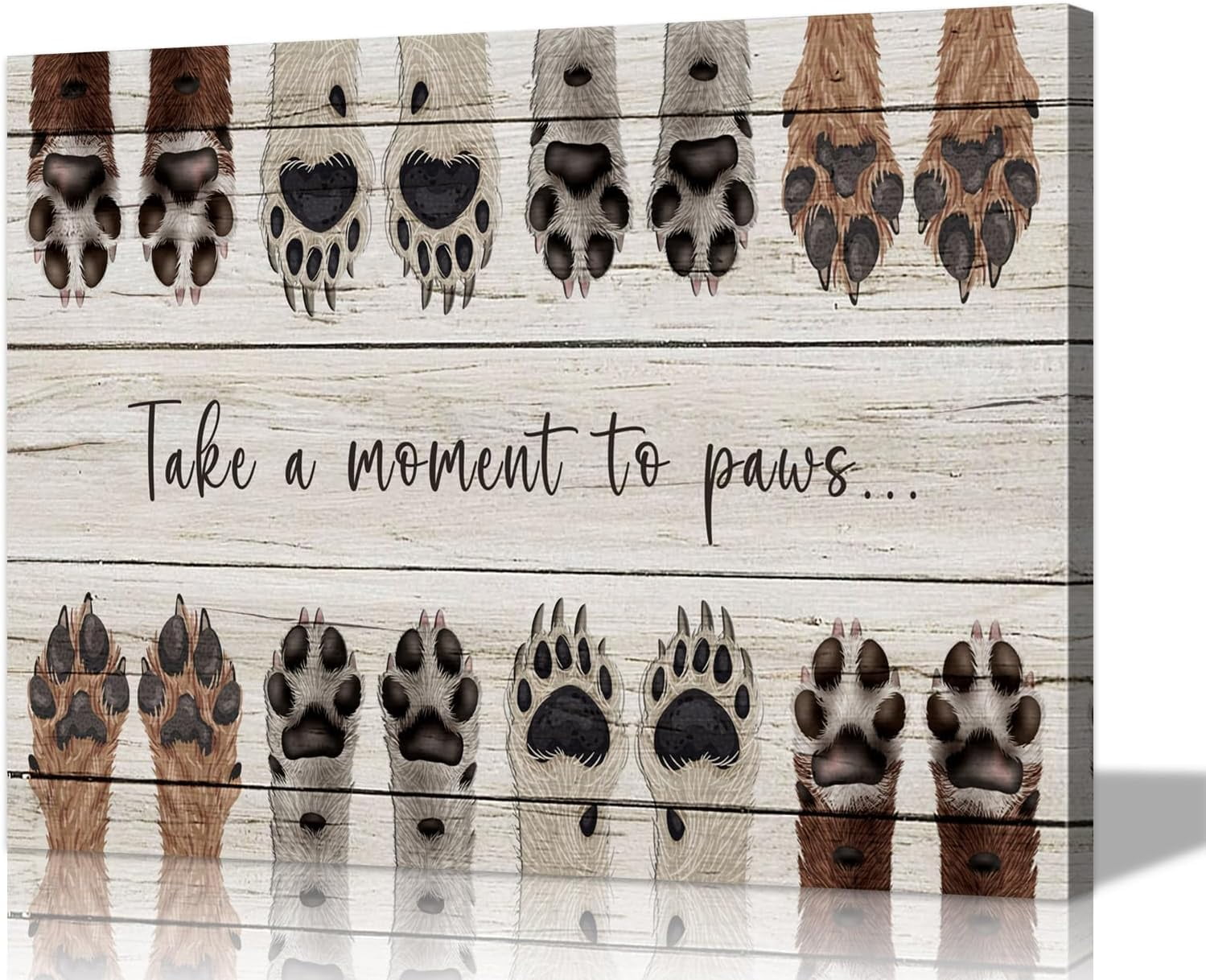 HFDF Dog Animal Wall Art Take a Moment to Paws Dog Poster Animal ...