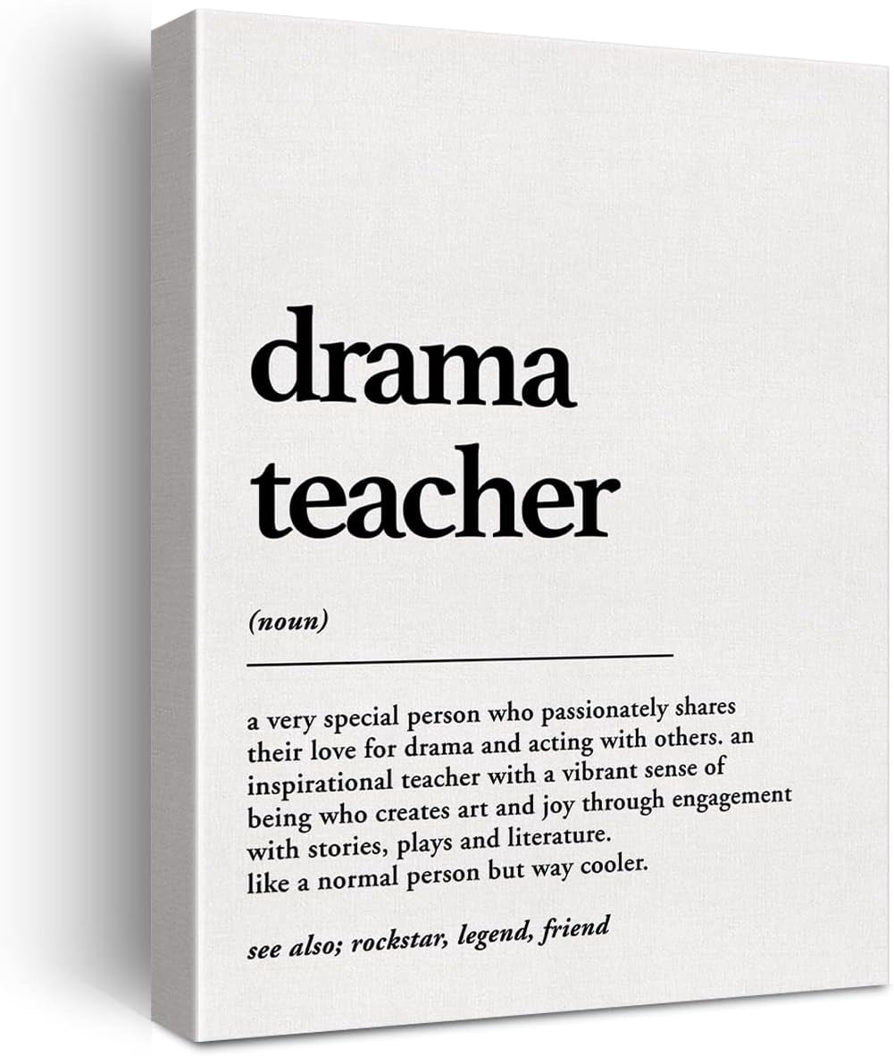 HFDF Drama Teacher Defition Prt Canvas Wall Art Home Decor a Very ...