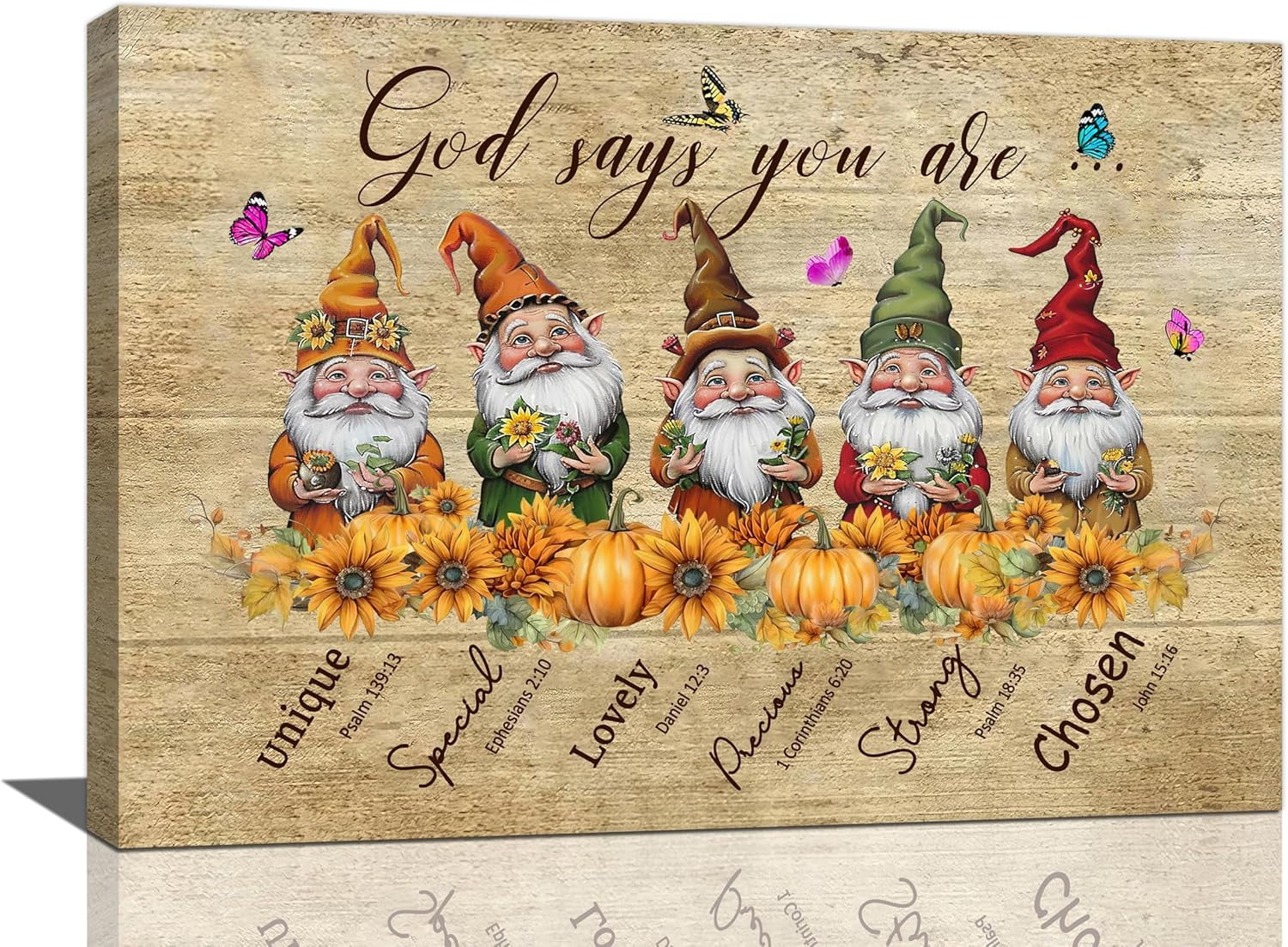 HFDF Dwarf God Says You Are Wall Art Fall Pumpkins Pictures Wall Decor ...