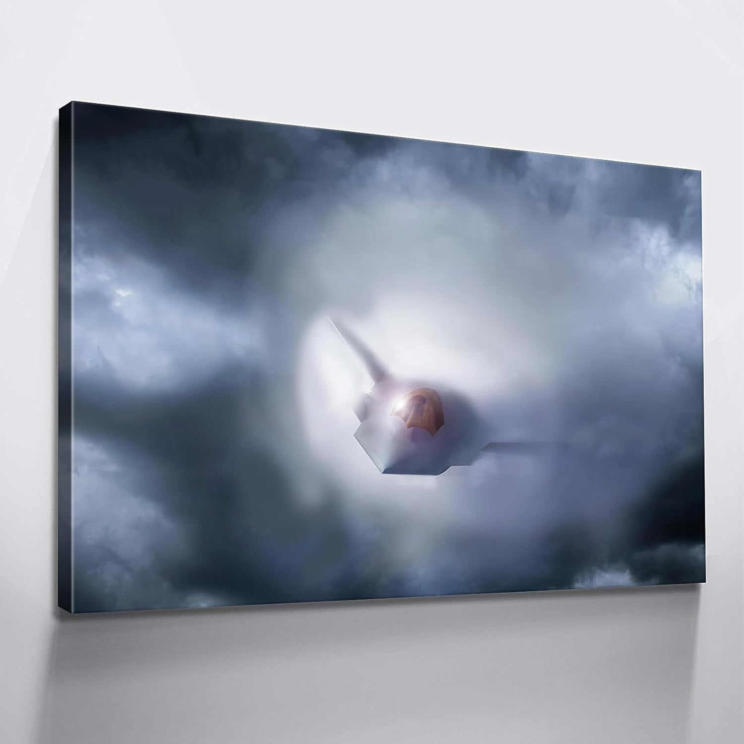 HFDF F-47 Fighter Jet Wall Art with ner Wooden - Military Aviation Wall ...
