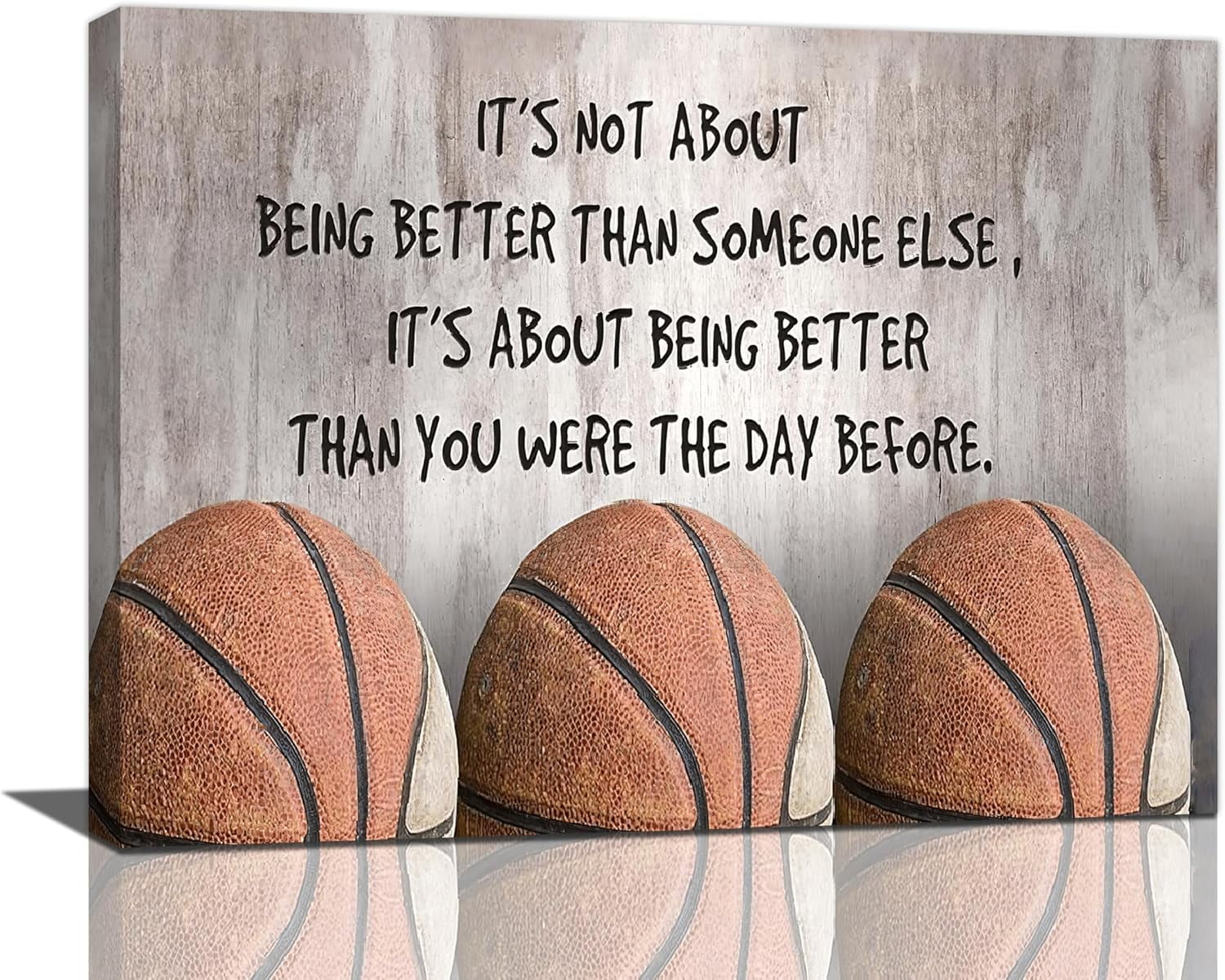 HFDF Farmhouse Basketball Wall Art spirational Basketball Quotes Wall ...
