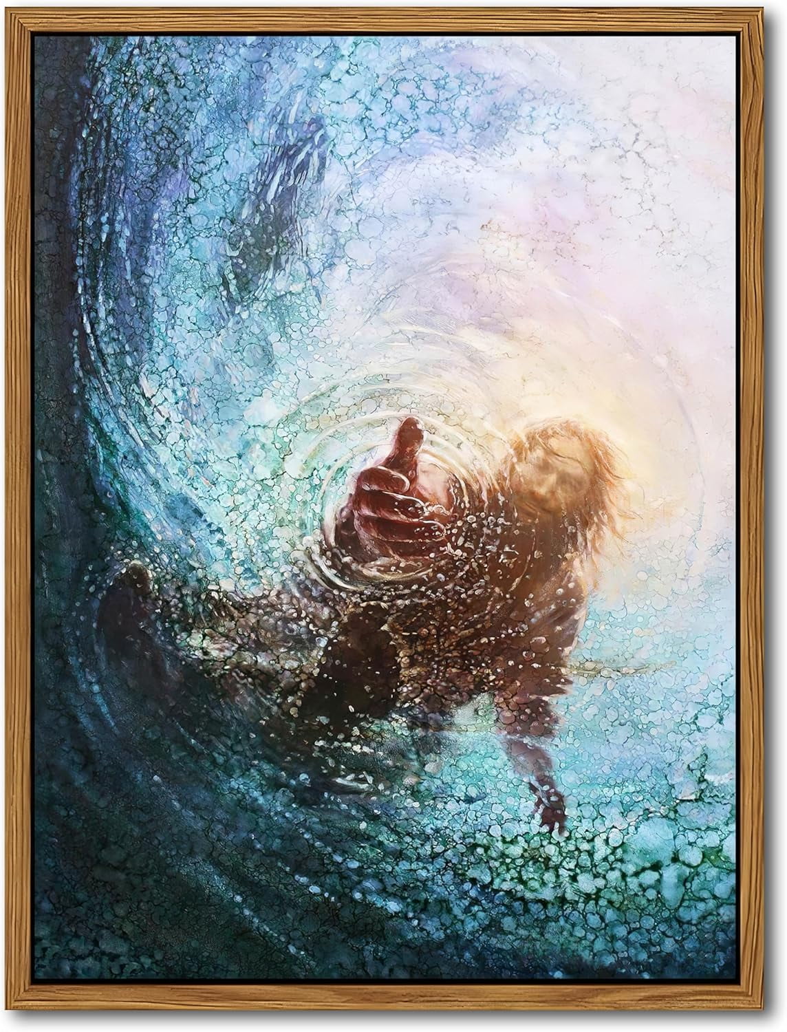 HFDF Floating Jesus Christian Wall Art, Hand of God Canvas Paintings ...