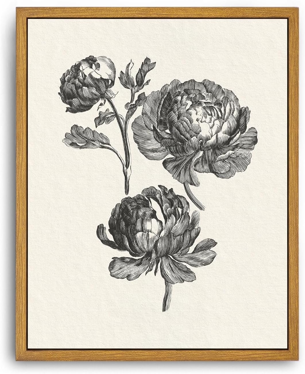 HFDF FloralCanvas Print Wall Decor, Vintage French Flower Large Wall ...