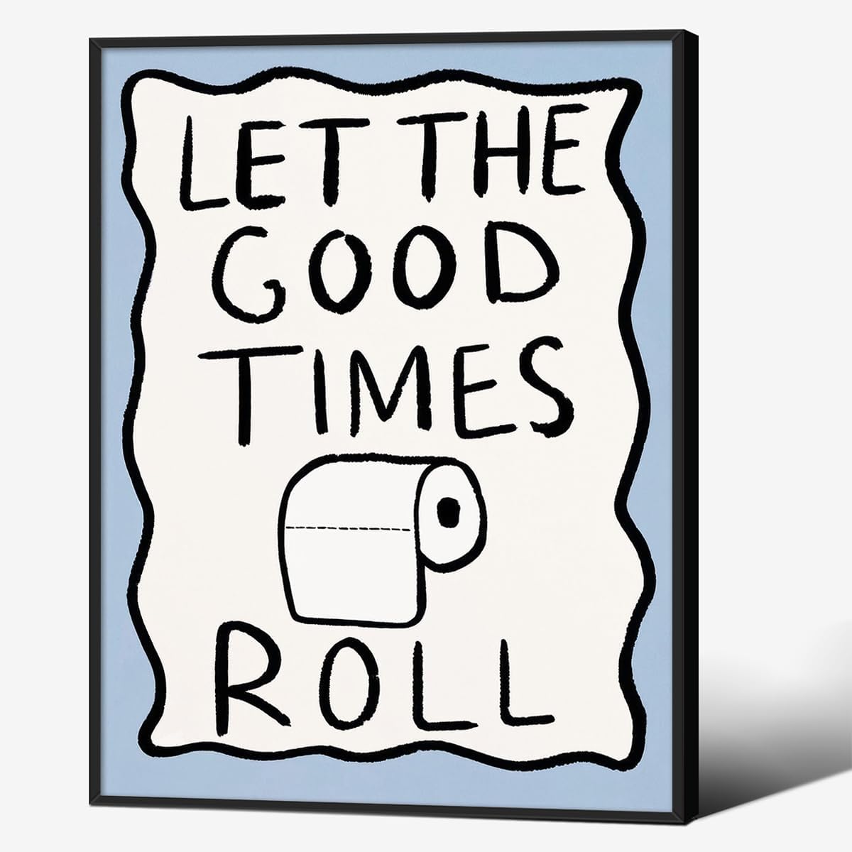 HFDF Funny Bathroom Posters Mimalist Cute Wall Art Retro Toilet Signs ...