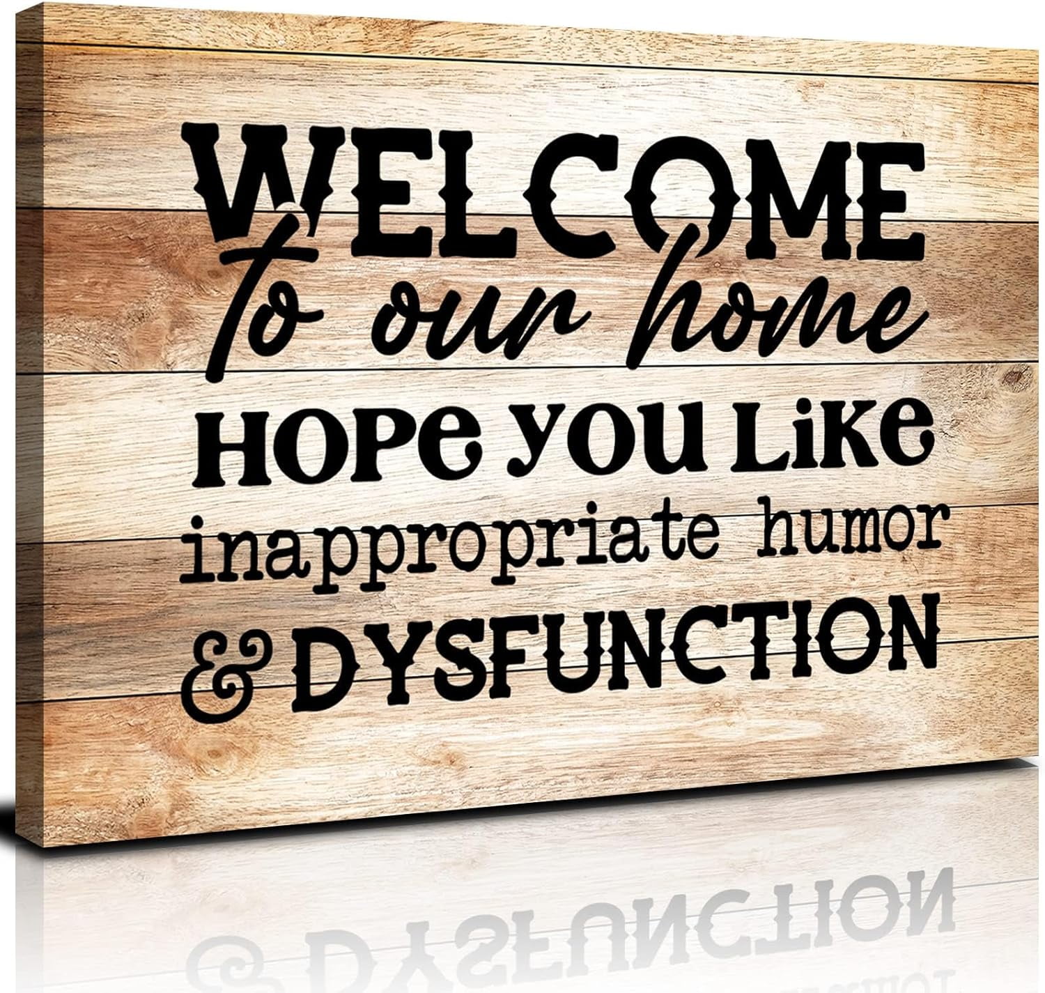 HFDF Funny Signs Humor Welcome Sign Pictures Canvas Wall Art for Living ...