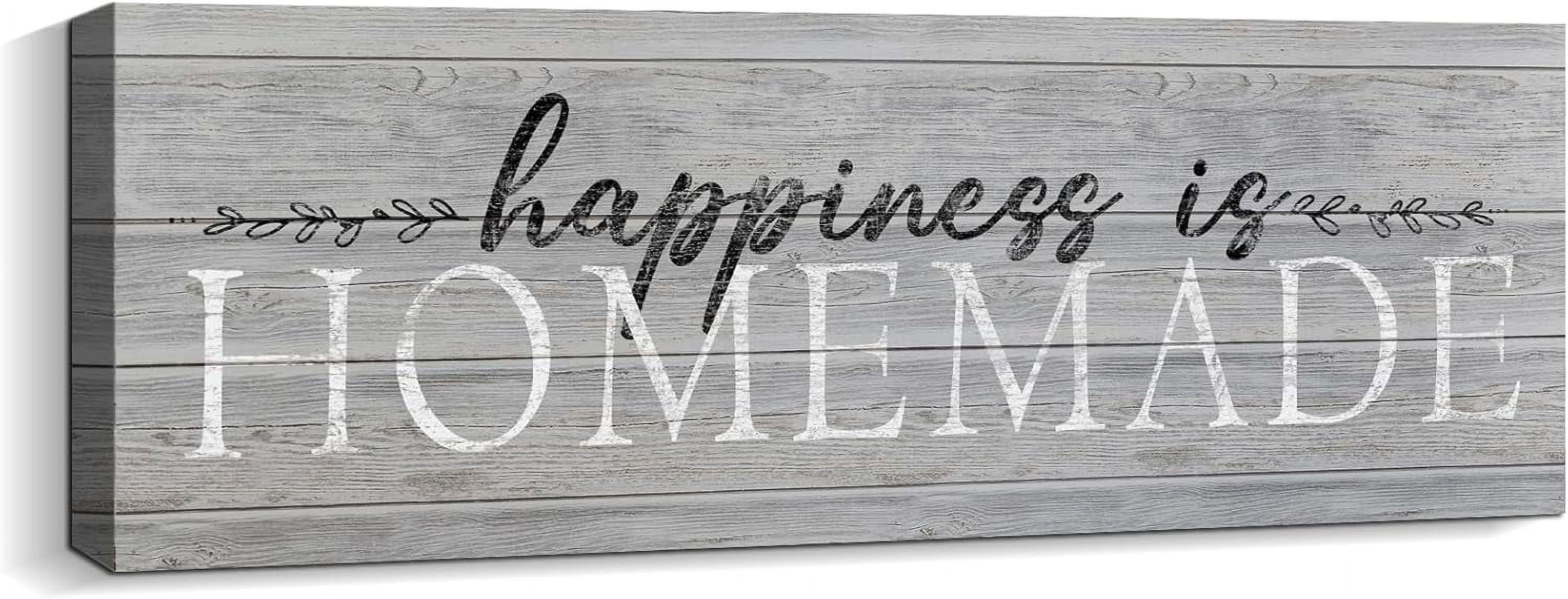 HFDF Happess is Homemade Sign Decor Family Decorative Signs Wall Art ...