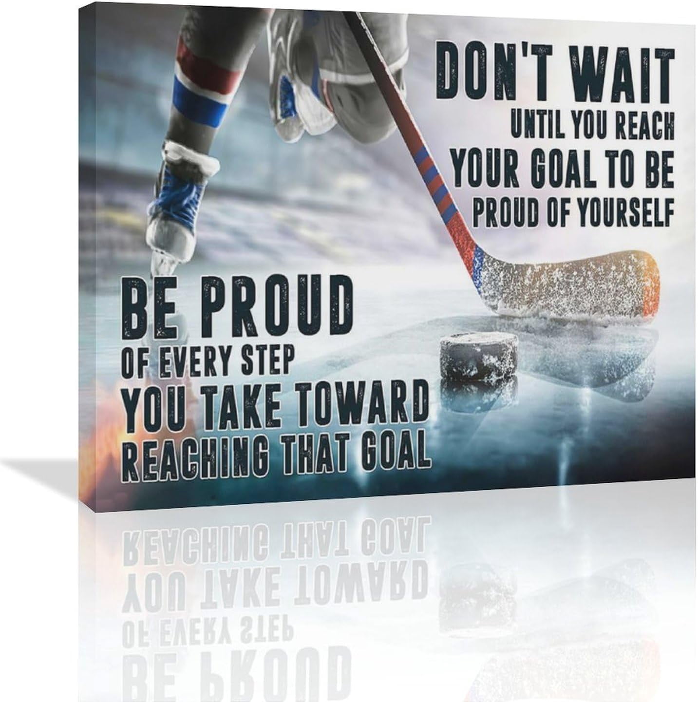 HFDF Ice Hockey Wall Art spirational Sports Quotes Pictures Wall Decor ...