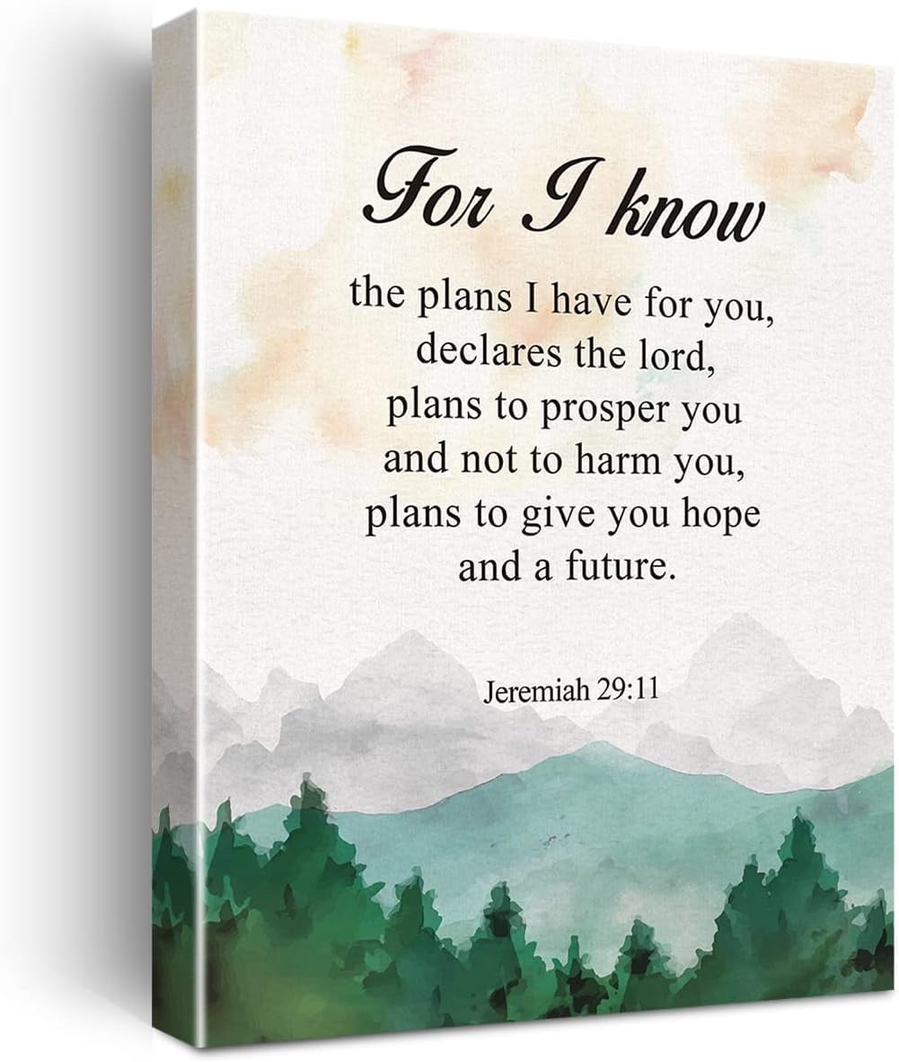 HFDF Inspirational Bible Verse Print Jeremiah 2911 for I Know the Plans ...