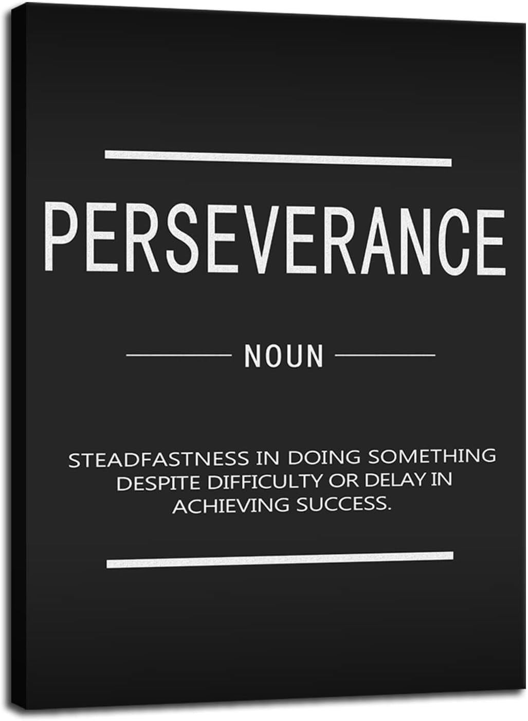 HFDF Inspirational Canvas Wall Art Perseverance Noun Printing Poster ...