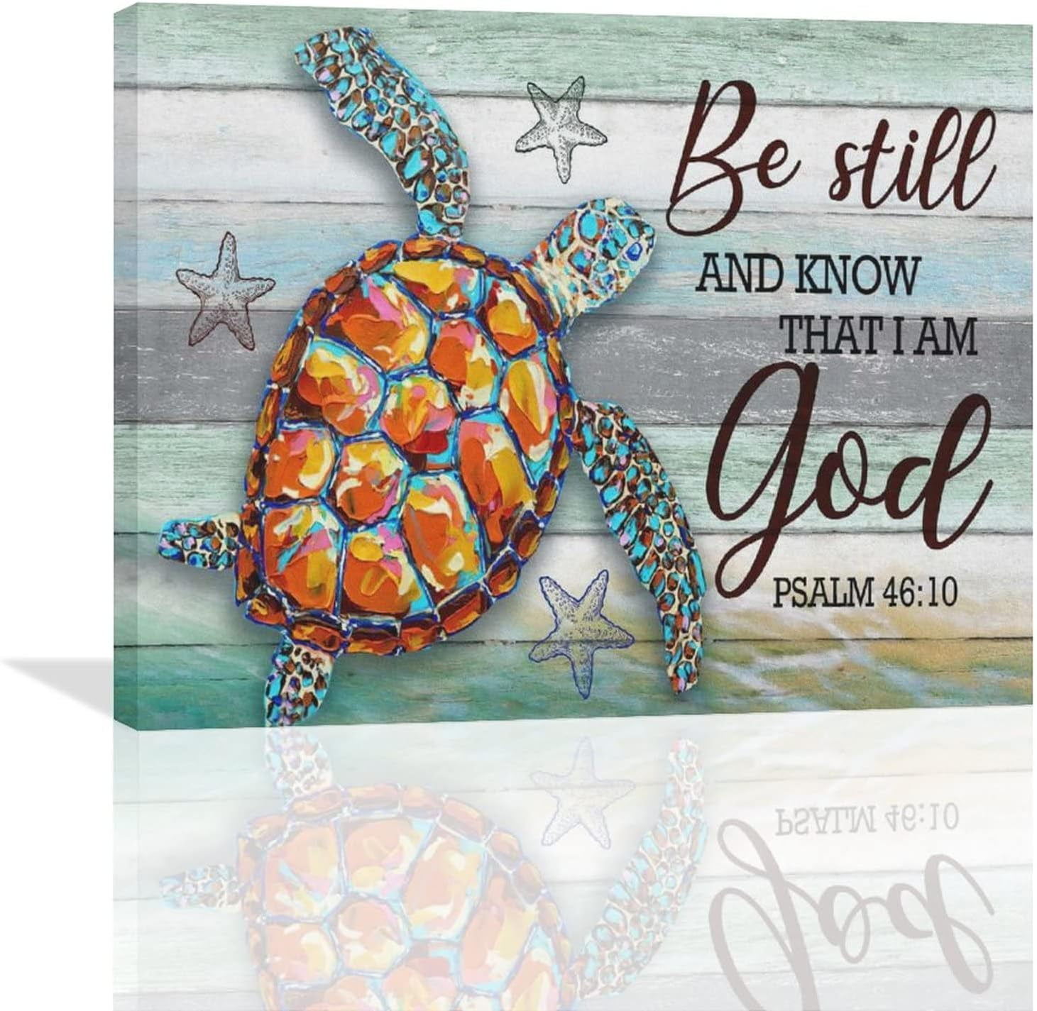 HFDF Jesus God Wall Art Teal Seashells Starfish Shell Pictures Wall ...