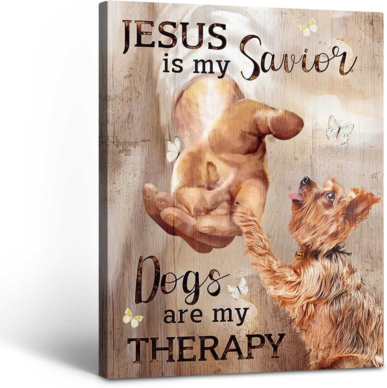 HFDF Jesus Hand of God Dog Wall Art Pictures Christian Dog Religious ...