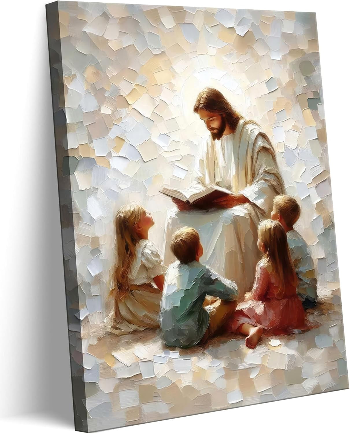 HFDF Jesus Teachg Kids Canvas Wall Art Christian Children Room Wall ...