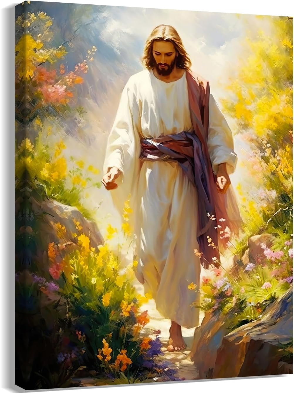 HFDF Jesus Wall Art Patg Picture, Christian God Canvas Prt Poster Decor ...
