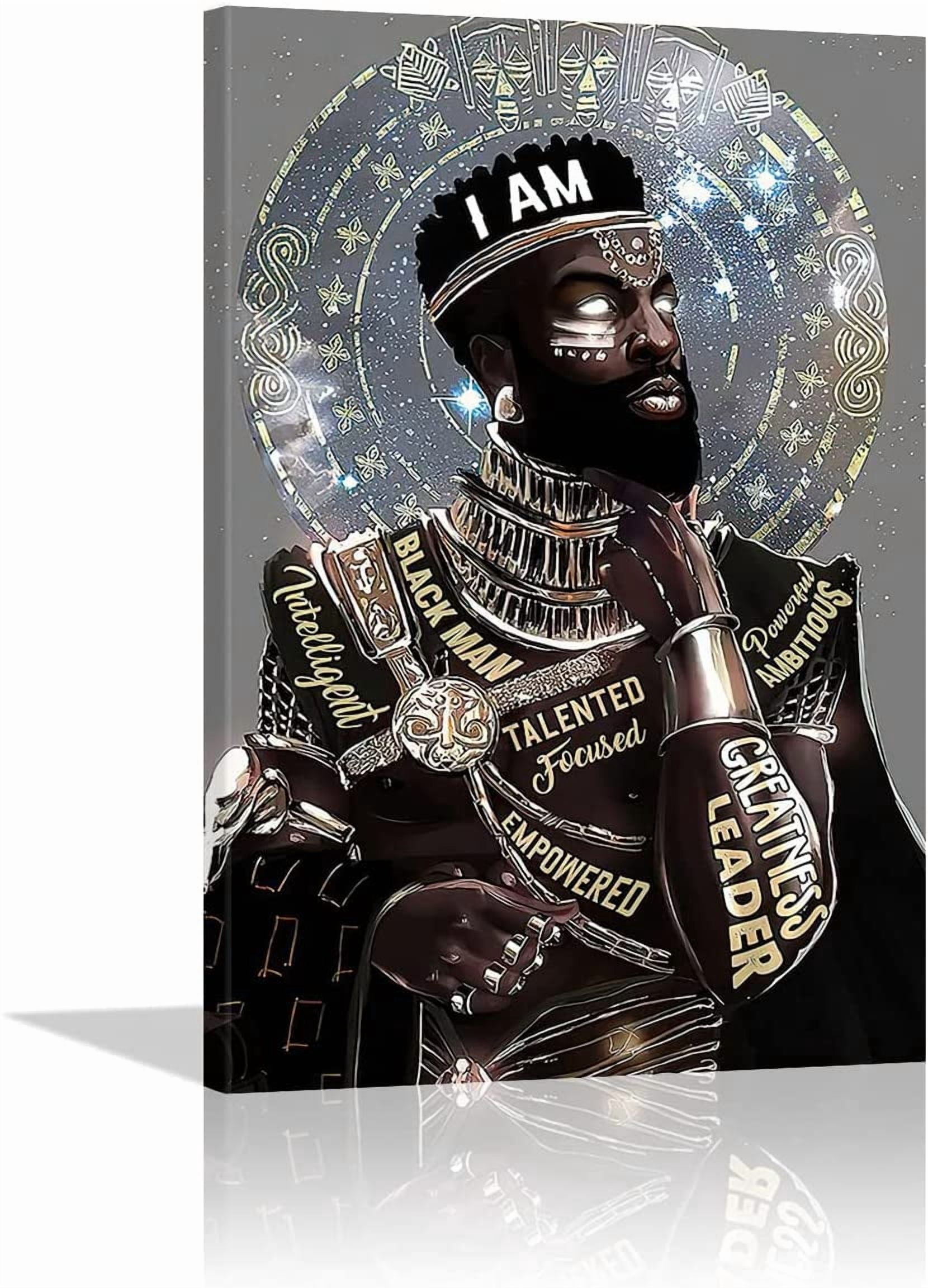 HFDF Kg Wall Art - Black Artwork Queen Crown Decor - African American ...