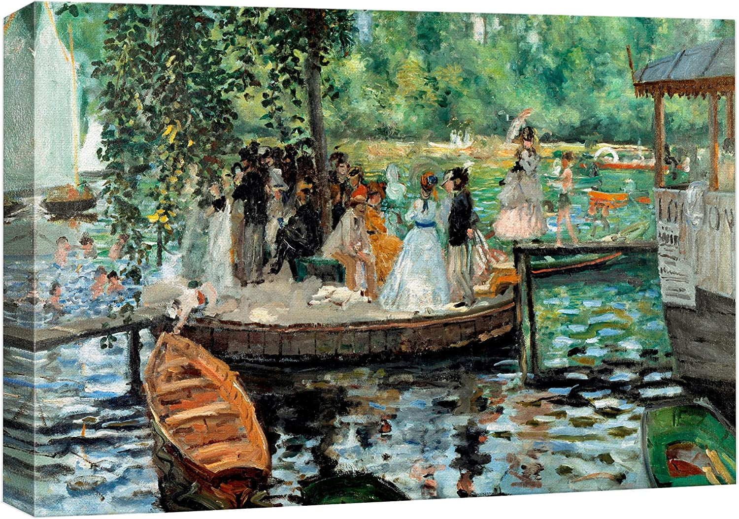 HFDF - La Grenouillere by Pierre-Auguste Renoir - Canvas Prt Wall Art ...