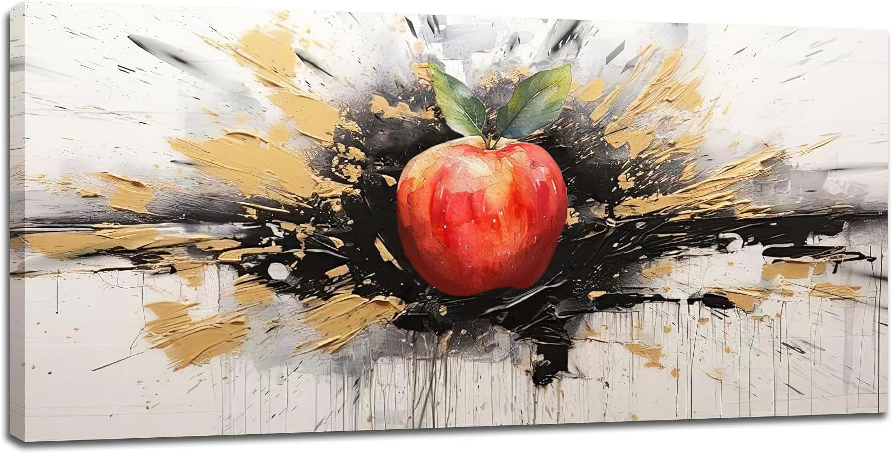 HFDF Large Apple Wall Art Fruit Pictures Wall Decor Abstract Apple ...