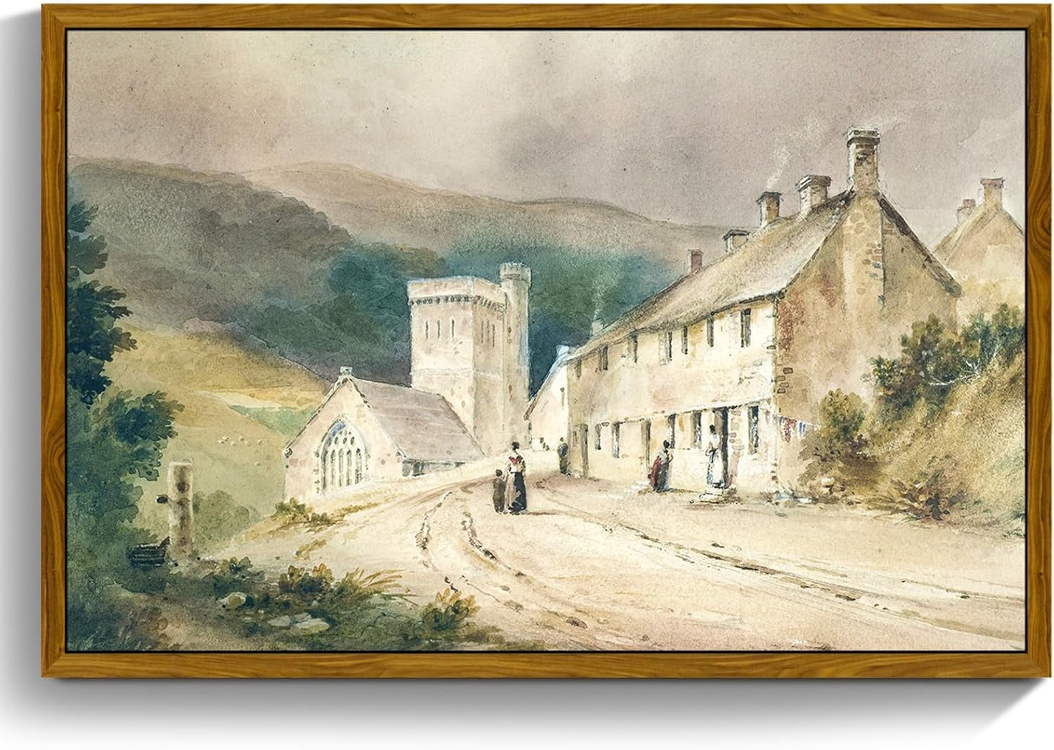 HFDF Large Wall Art, Rural Street Landscape Art Prts, Vtage ...
