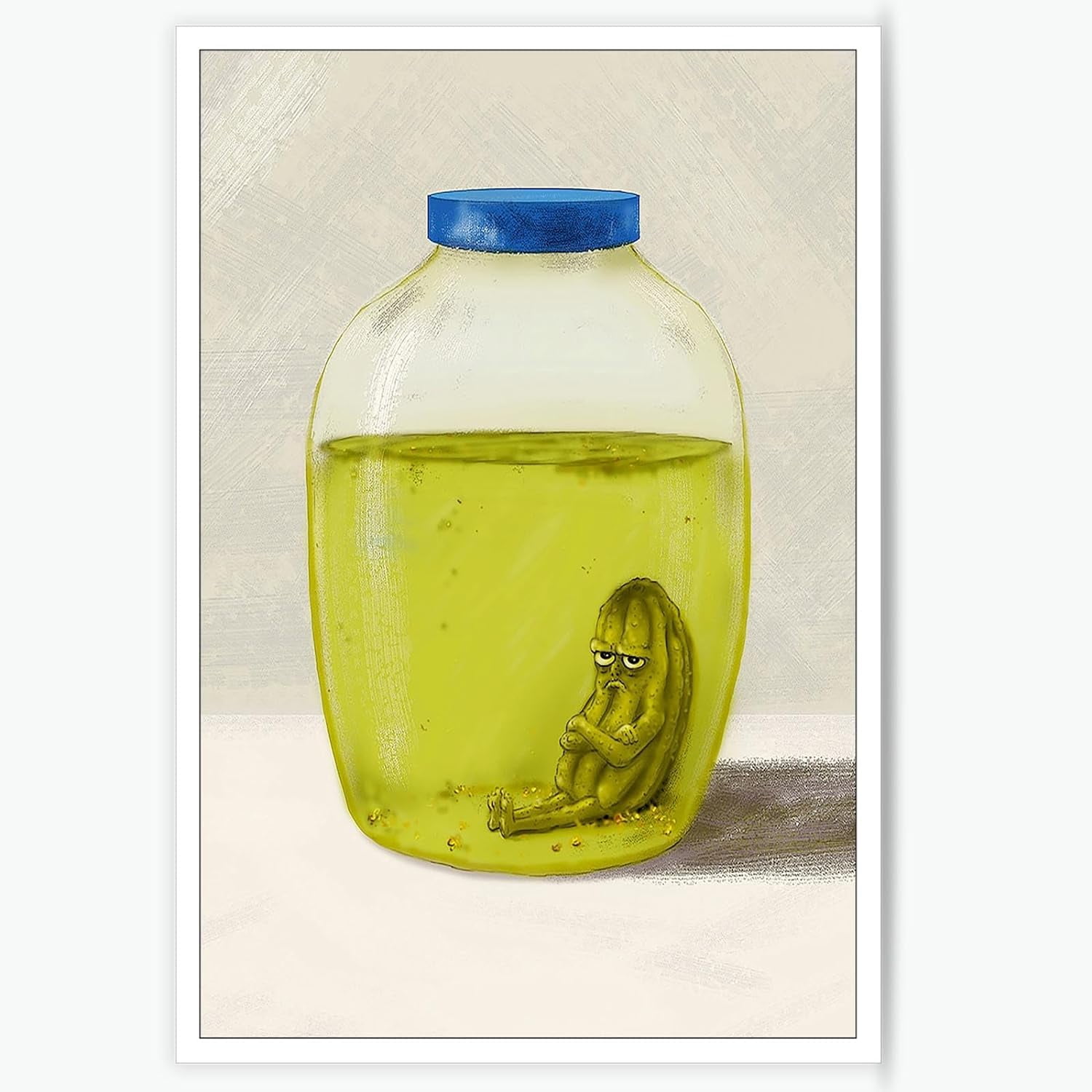 HFDF The Last Pickle Canvas Wall Art Stubborn Pickles A Bottle Posters ...