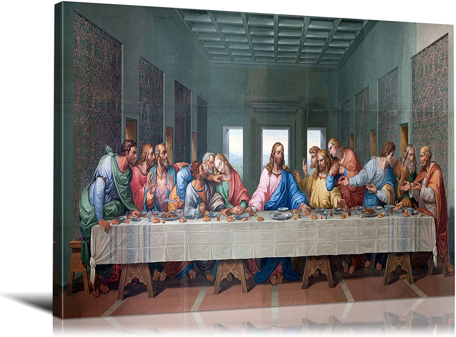 HFDF Last Supper Wall Decor Famous Jesus Oil Painting by Leonardo Da ...