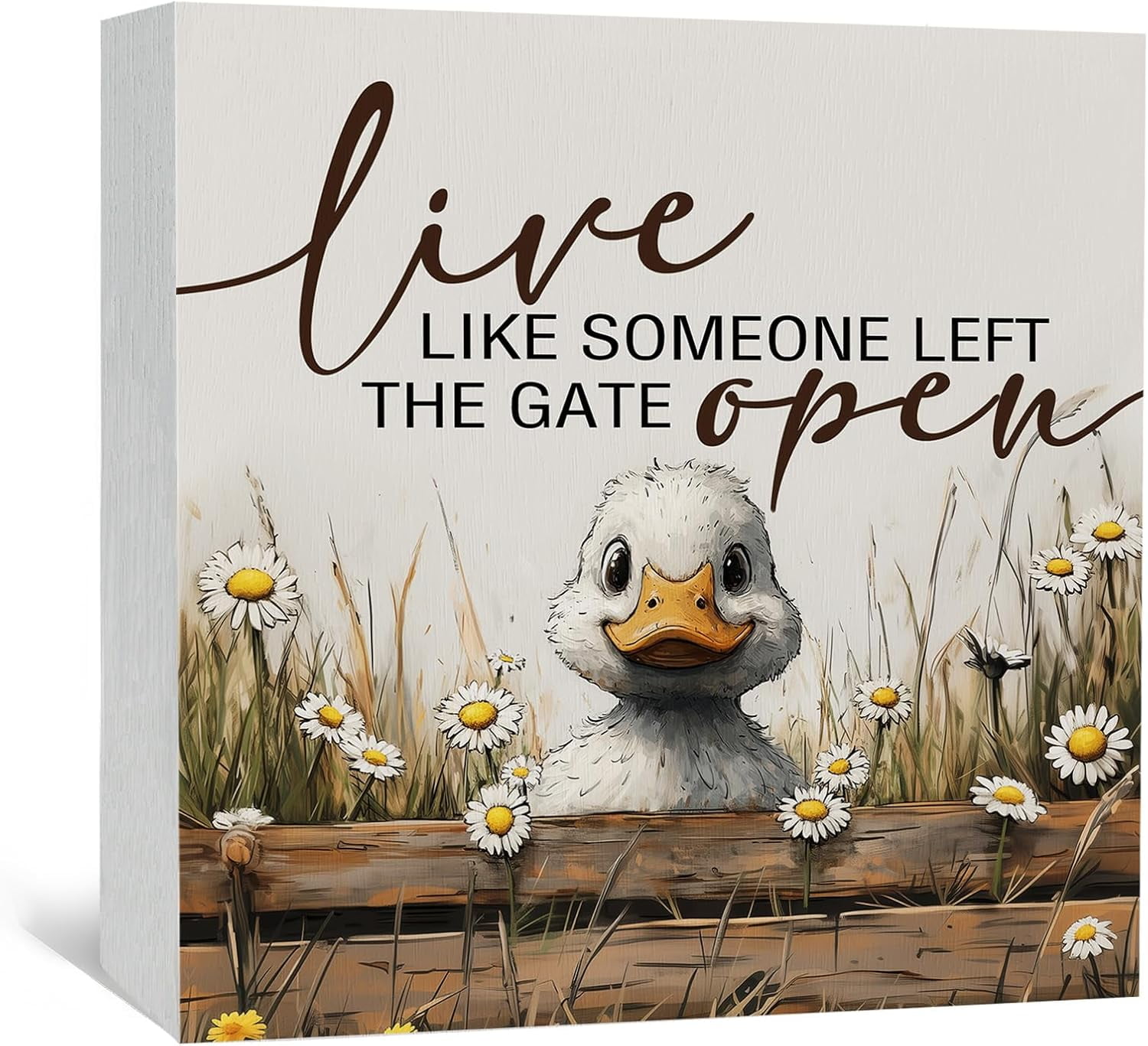 HFDF Live like Someone Left the Gate Open Duck Sign,Farm House ...