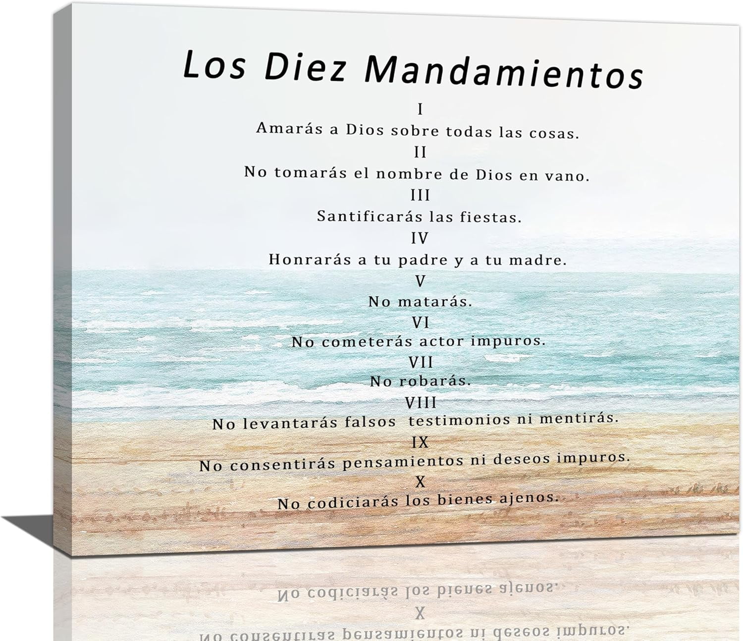 HFDF Los 10 Mandamientos Wall Art Los Diez Mandamientos Wall Decor En ...