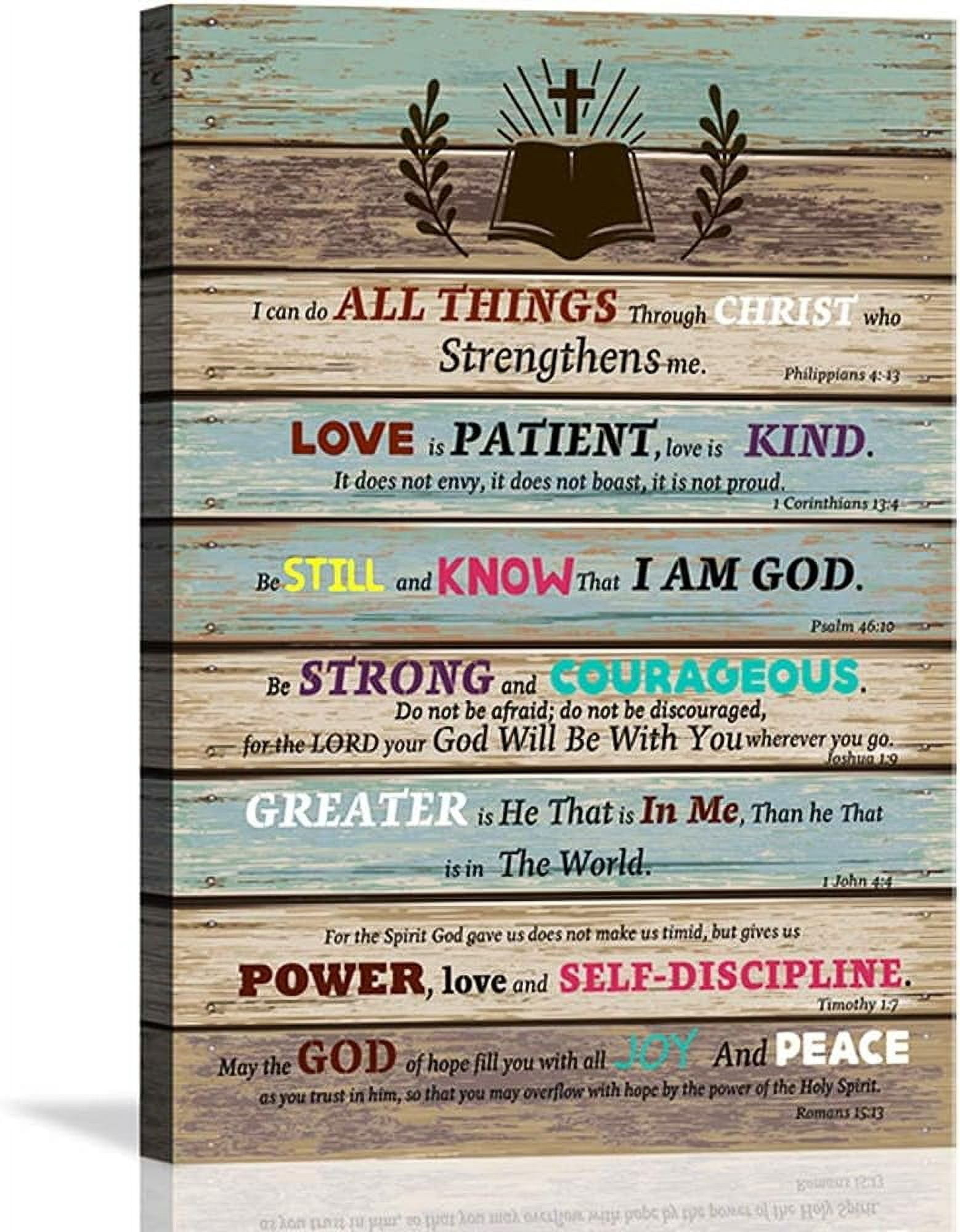 HFDF Motivational Wall Art Bible Verse Christian Wall Decor ...