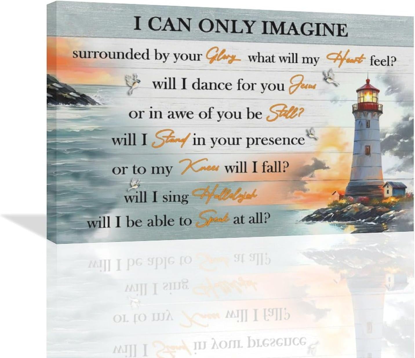 HFDF Nautical Lighthouse Wall Art Coastal Ocean Pictures Wall Decor ...