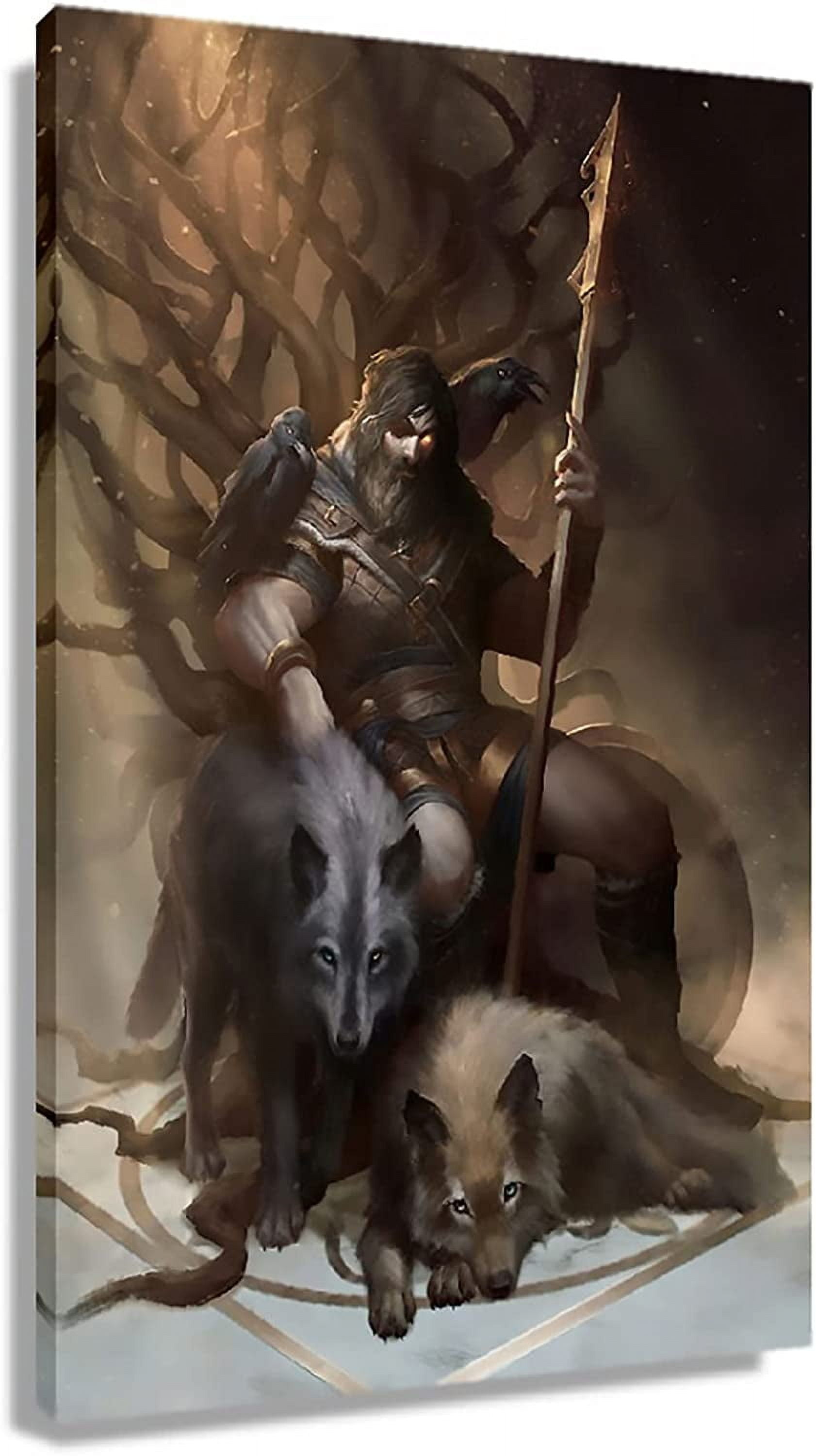 HFDF Odin Wall Decor Poster Norse Mythology Contemporary Wall Decor ...