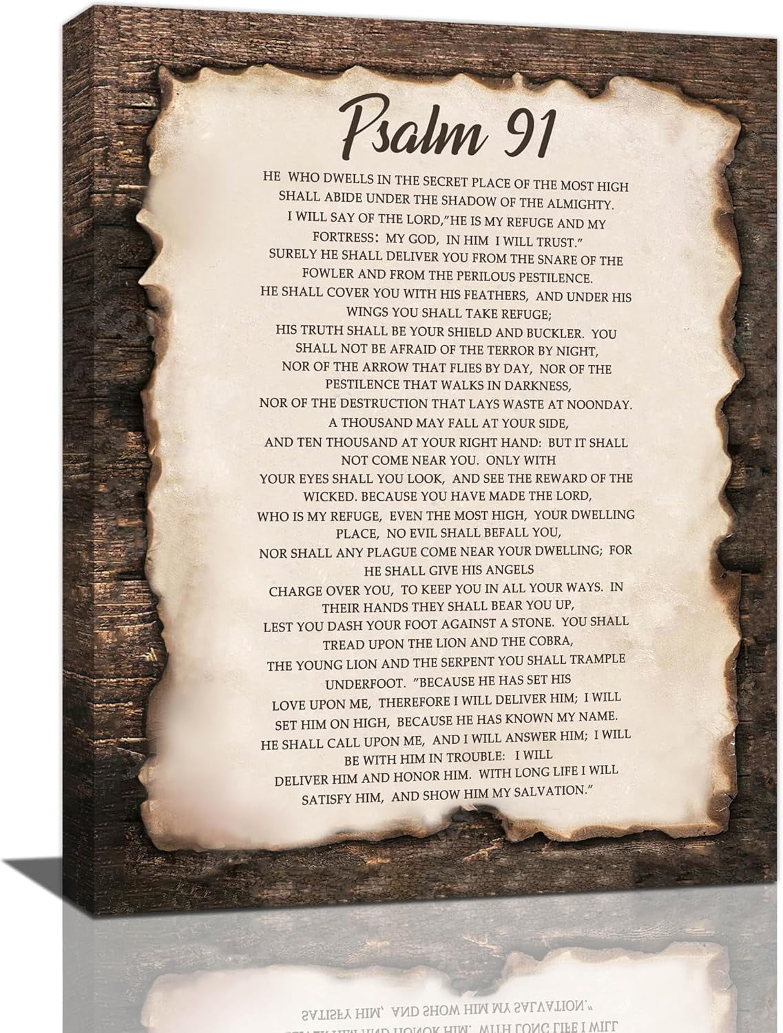 HFDF Psalm 91 Decor Wall Art Bible Verse Scripture Christian Religious ...