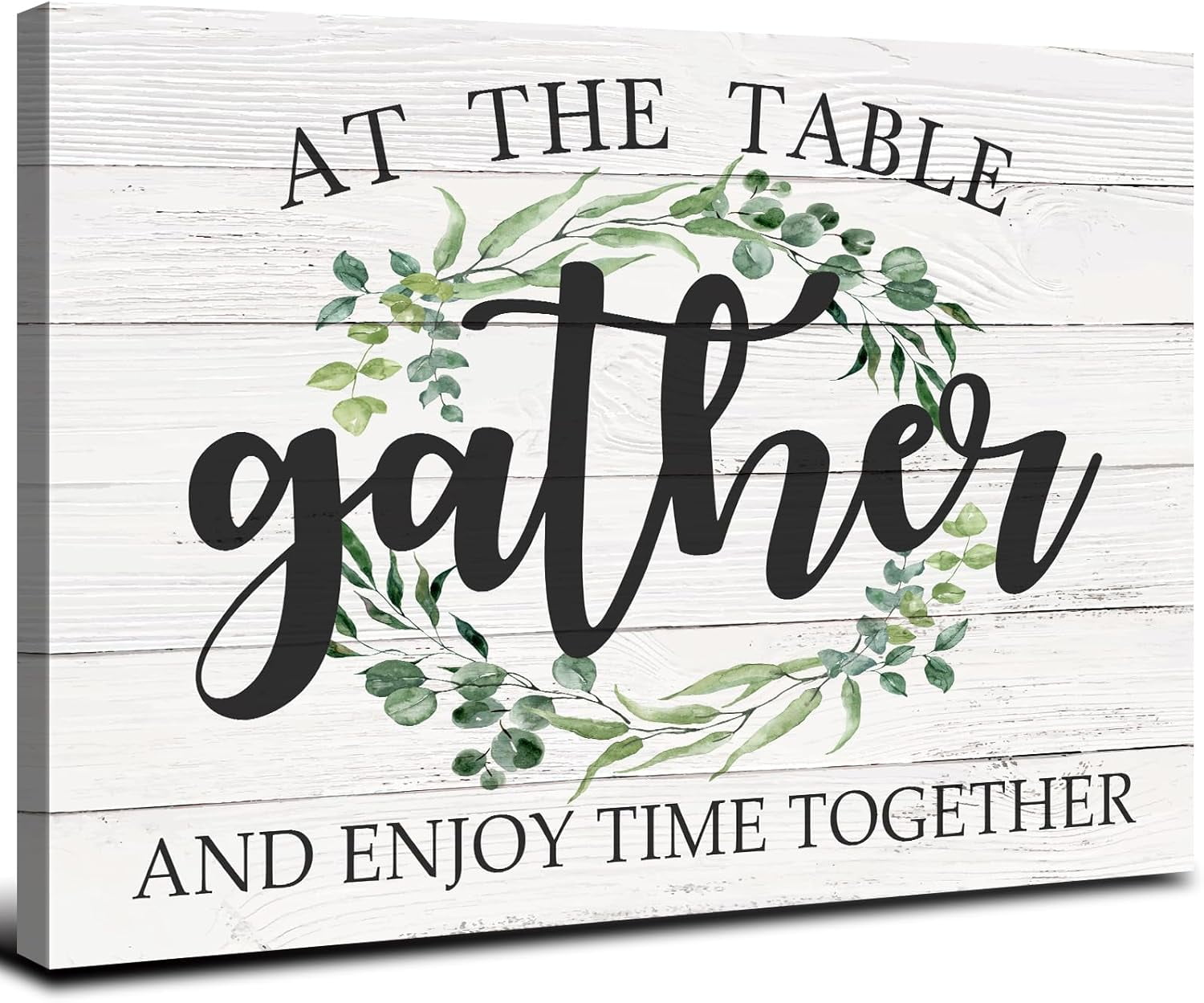 HFDF Rustic Gather Signs Wall Decor Beige Country Kitchen Wall Art ...