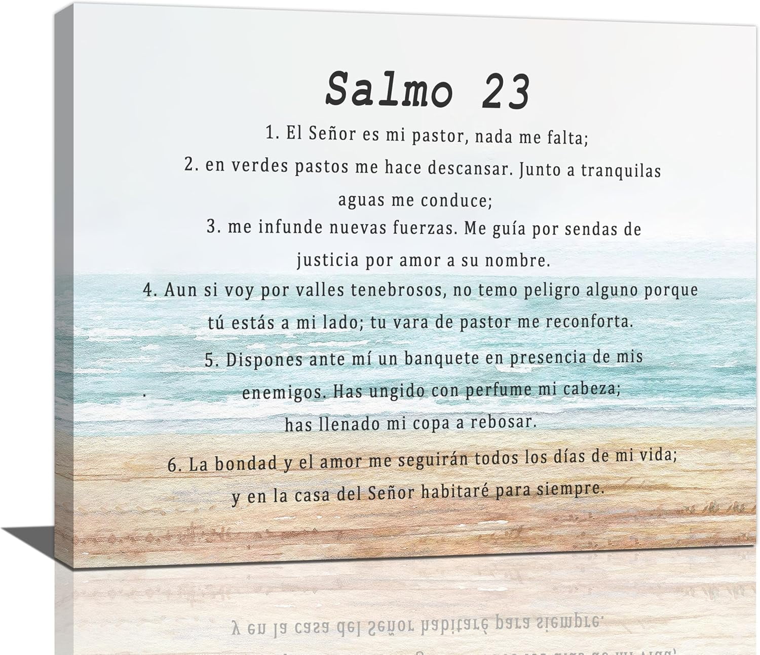HFDF Salmo 23 Wall Art Psalm 23 Wall Decor Bible Verse En Espa?Ol Para Pared Scripture Canvas ...