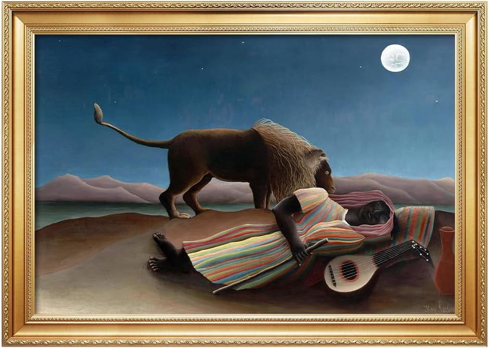 HFDF Sleepg Gypsy by Henri Rousseau. Oil Patg Reproduction, Giclee Prt ...