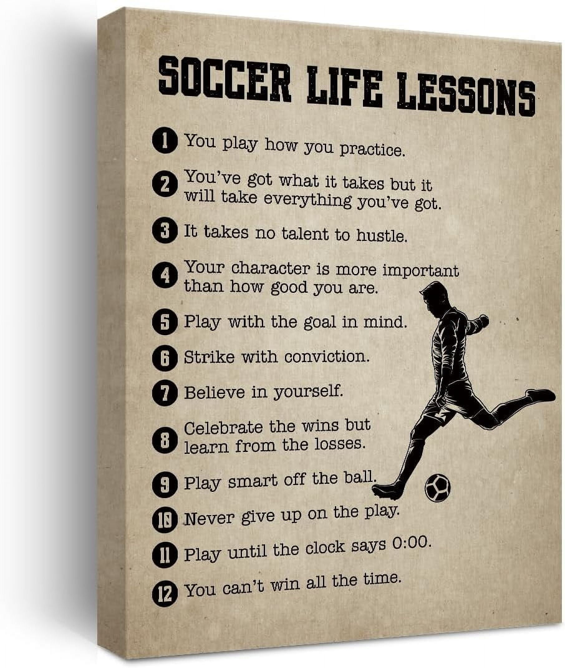 HFDF Soccer Gifts spirational Wall Decor Canvas Wall Art Artwork Sports ...