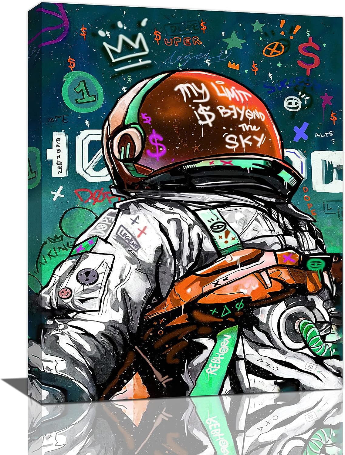 HFDF Space Wall Art Banksy Astronaut Pictures Wall Decor Street ...