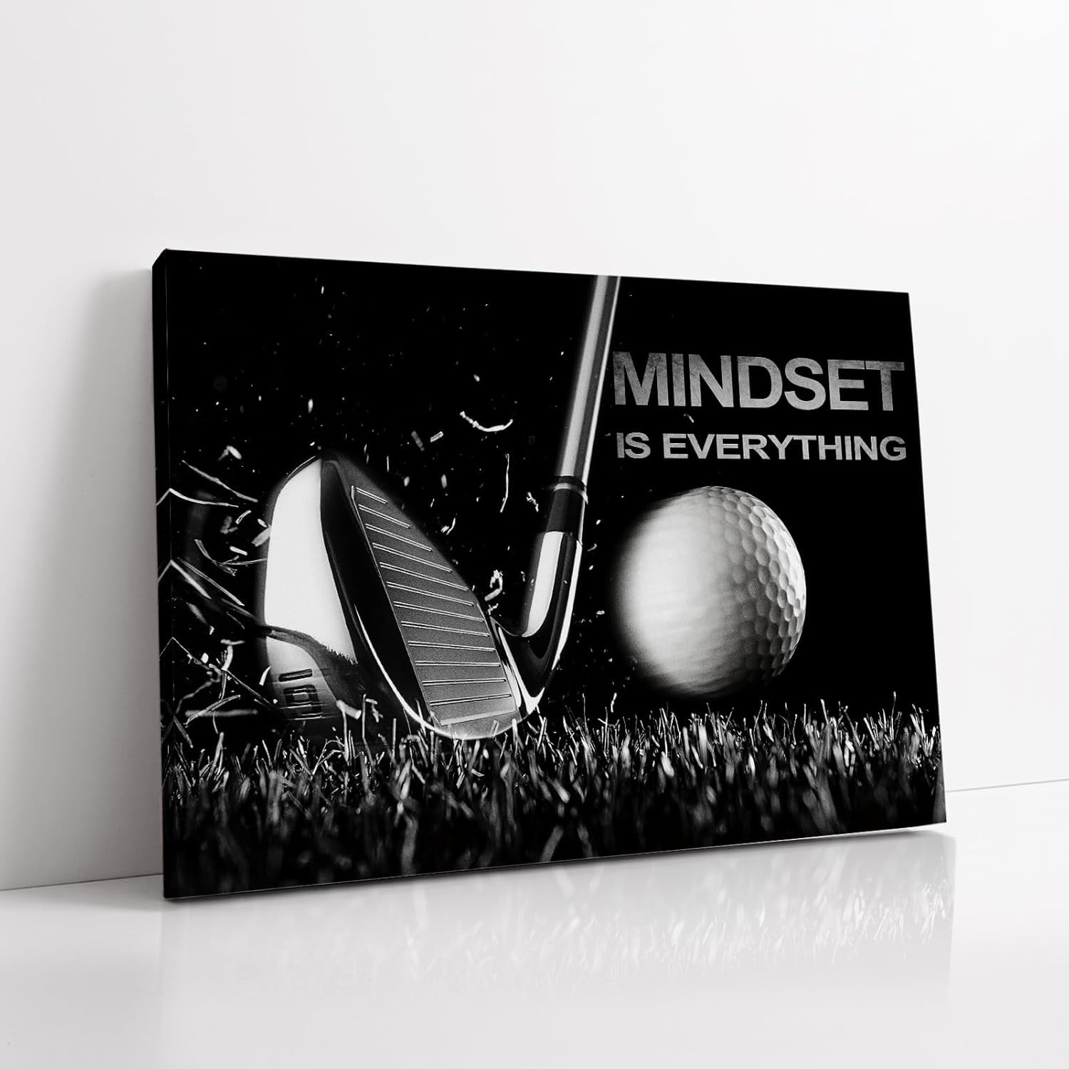 HFDF Sport Canvas Patg Black and White Golf Course Poster Wall Art for ...