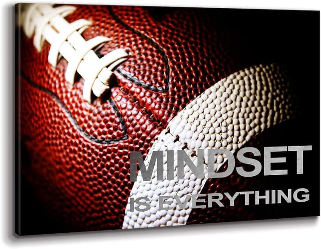 HFDF Sports Poster - Red Rugby Prt Gym Wall Art, spirational Mdset is ...