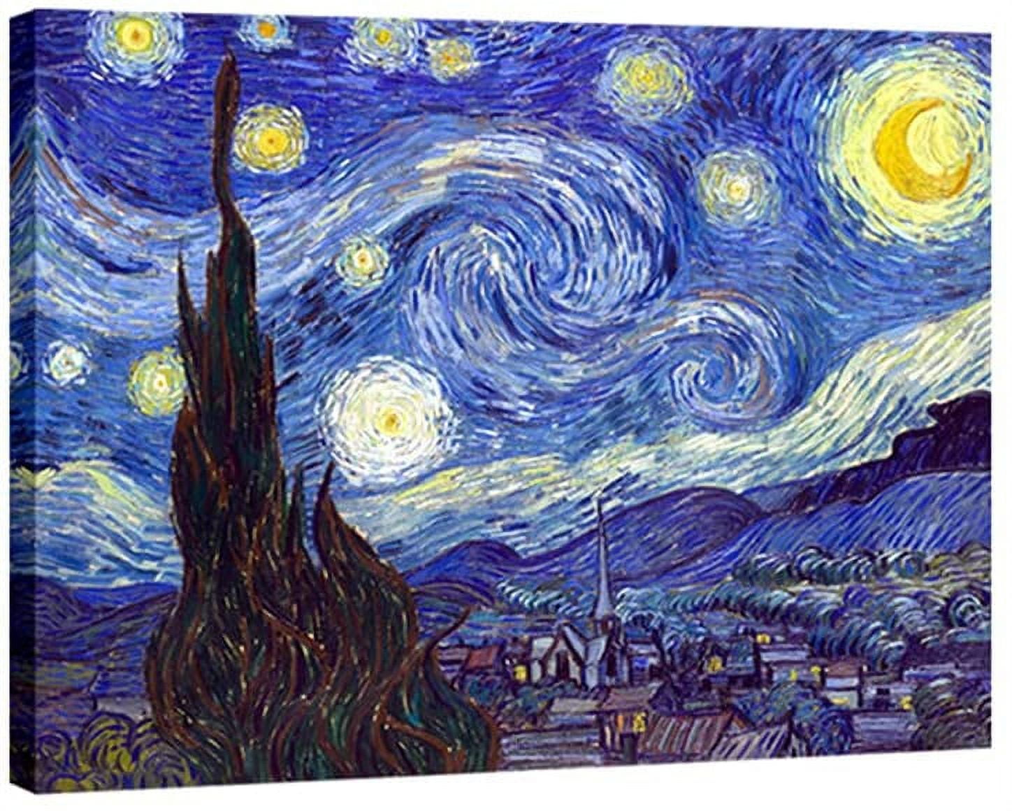 HFDF Starry Night Canvas Prt of Van Gogh Oil Patgs Reproduction Modern ...