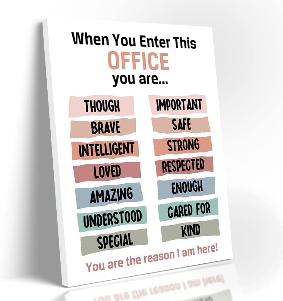 HFDF Therapy Office Sign Art Prted Poster, When You Enter this Office ...