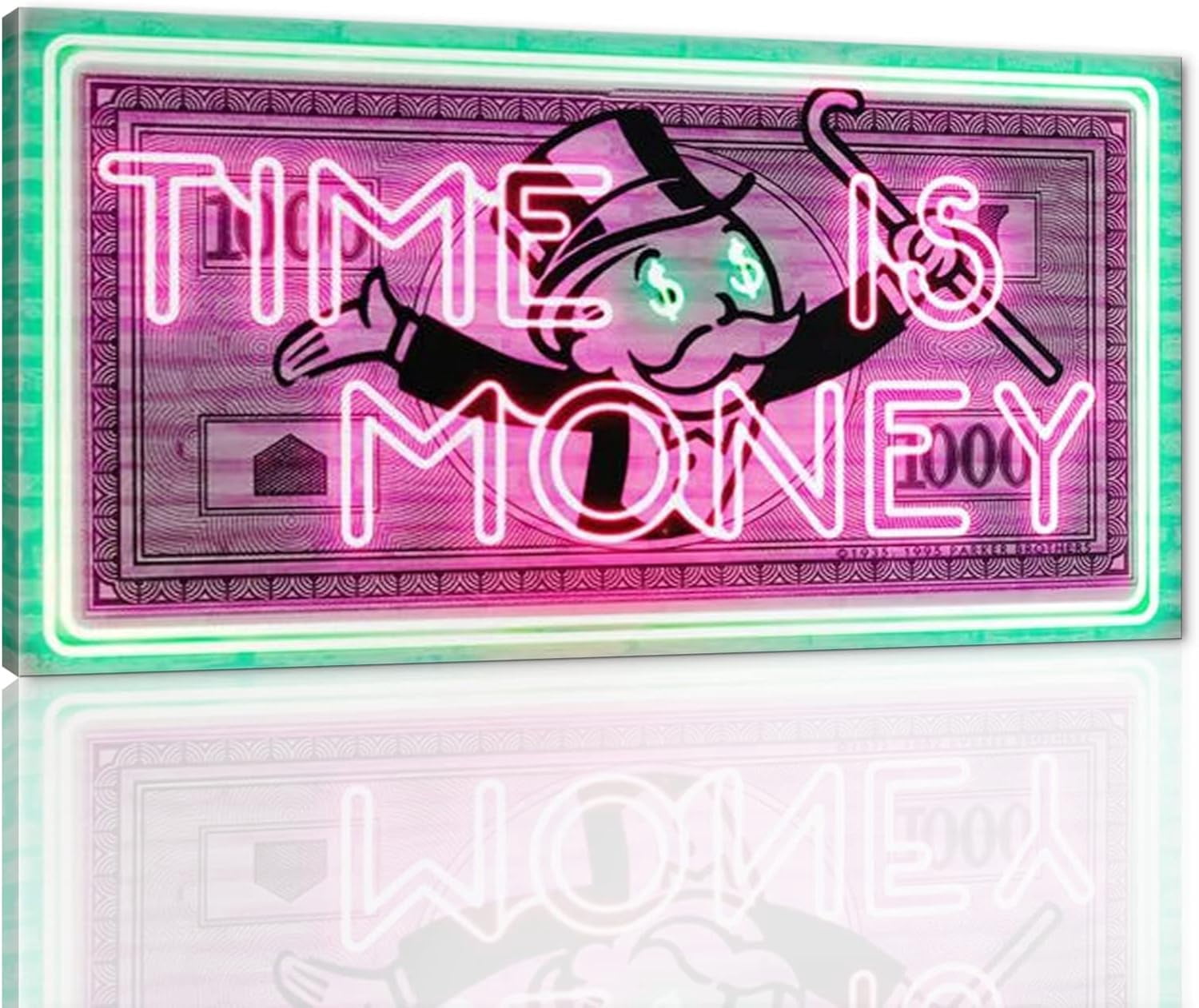 HFDF Time Is Money Show me the Money Motivational Office Canvas Art ...