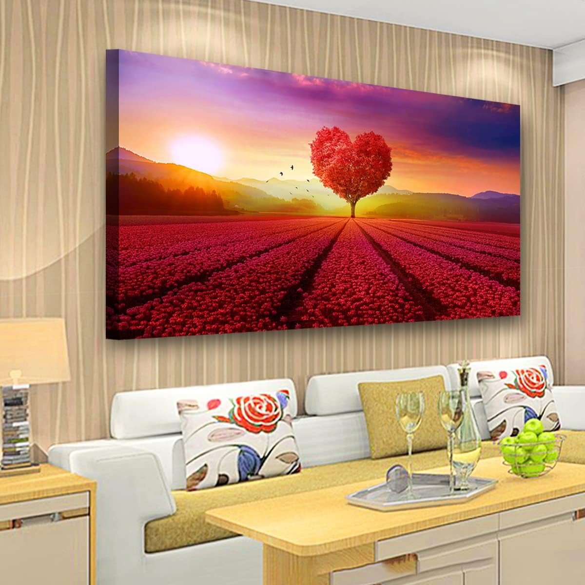 HFDF Tree of Life Wall Art Canvas Prints Natural Landscape Pictures ...