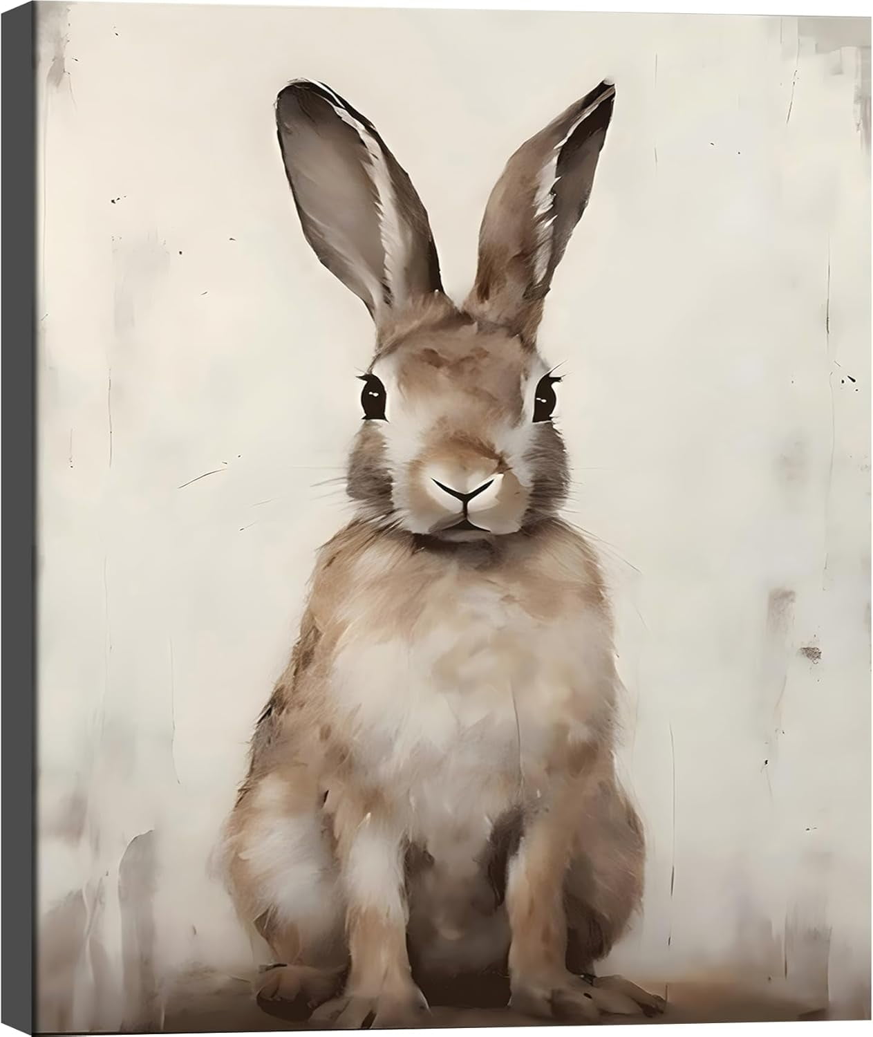 HFDF Vintage Canvas Wall Art, Rabbits Portrait Easter Wall Art Decor ...