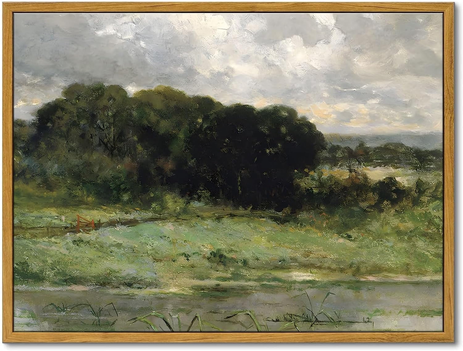 HFDF Vtage Landscape Wall Art Lake Natural Scenery Oil Patg Canvas Prts ...