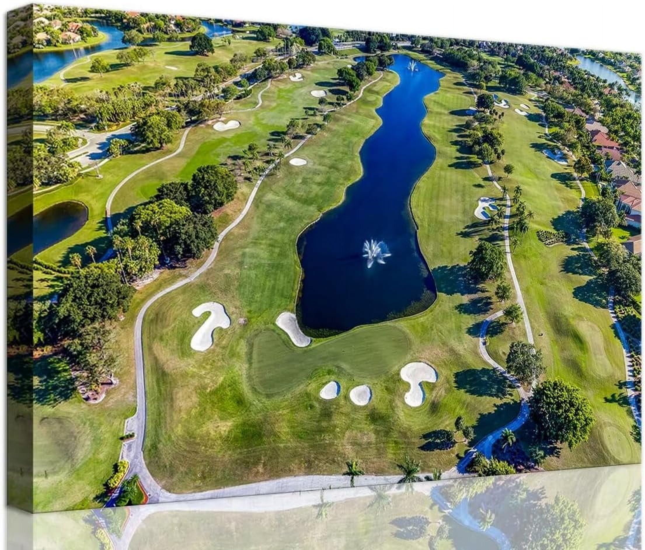 HFDF WESTON FL USA Golf Course Wall Art for Office Golf Course Picture ...
