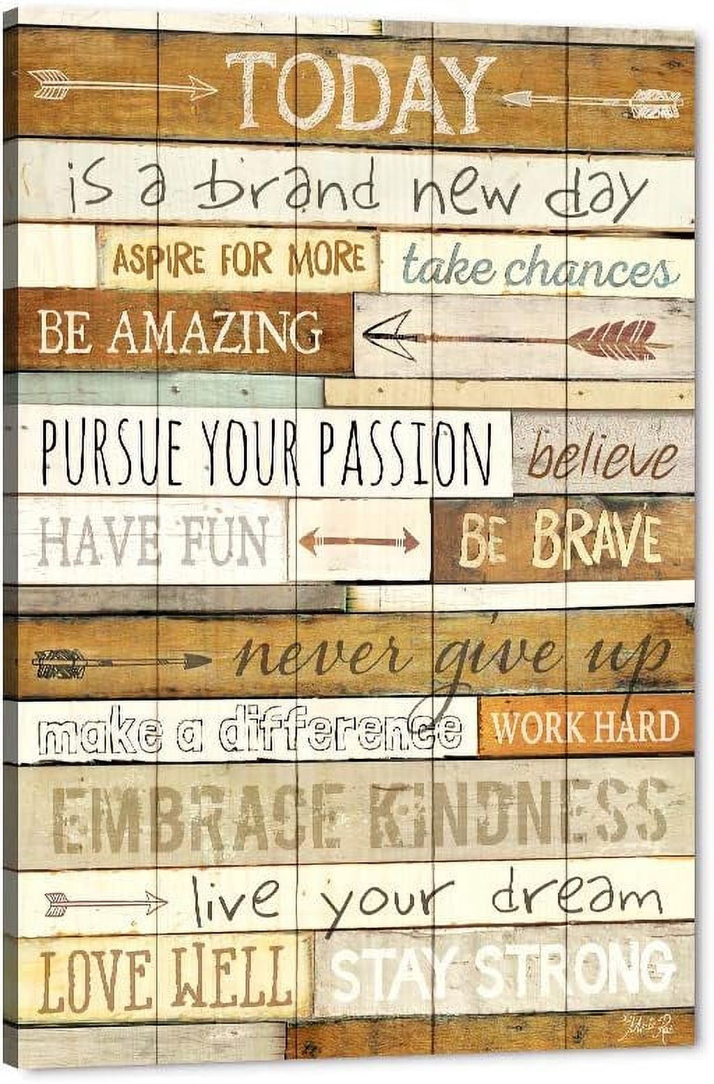 HFDF Wall Decor for Office Home, Brave Believe Hope Dreamspirational ...