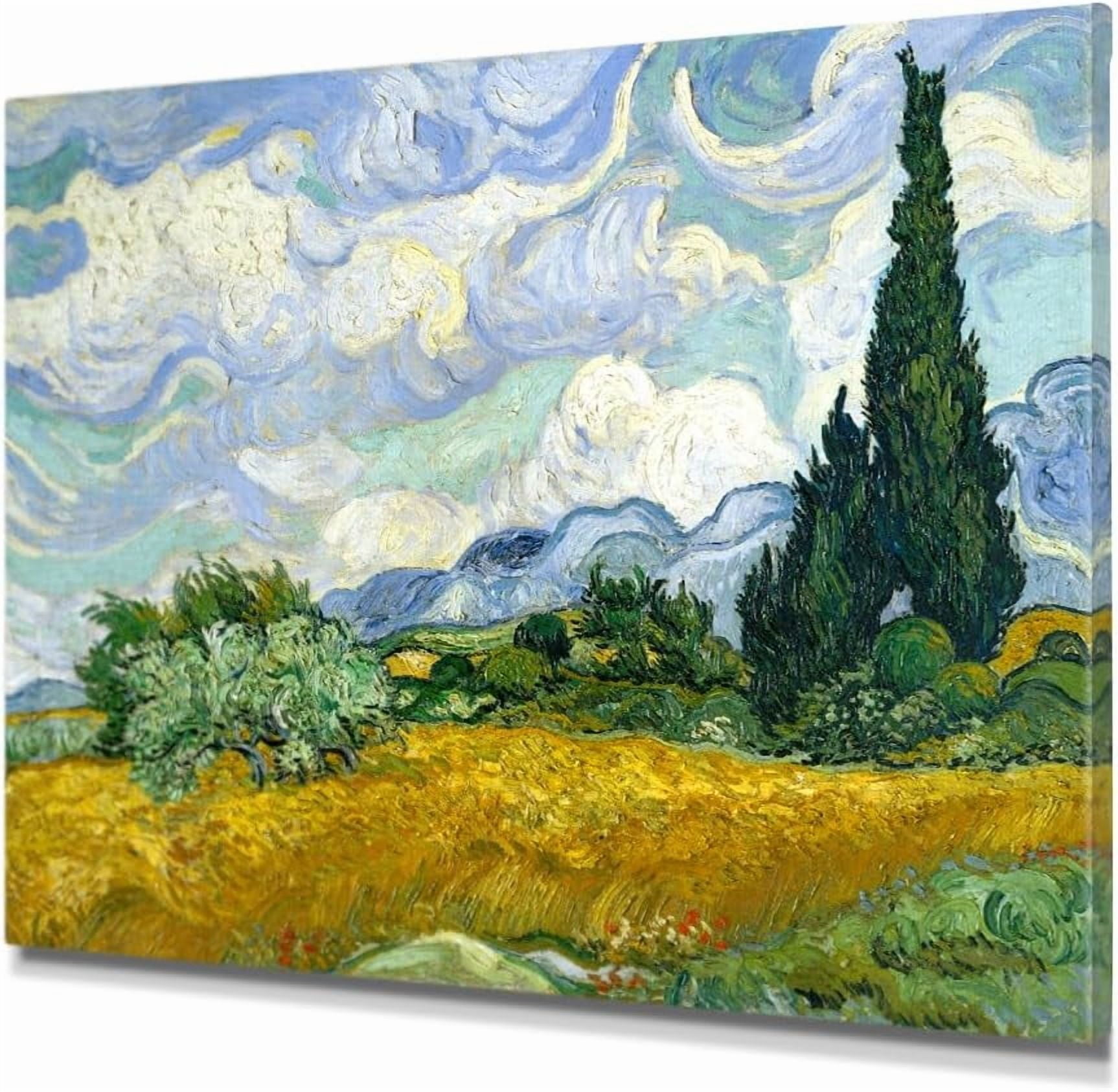 HFDF Wheat Field with Cypresses by Vincent van Gogh, Famous Art ...