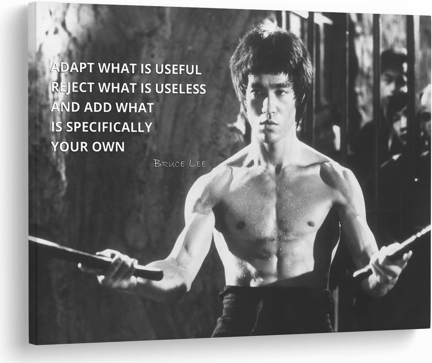 HFDF spirational Canvas Wall Art for Bruce Lee Quotes Motivational ...