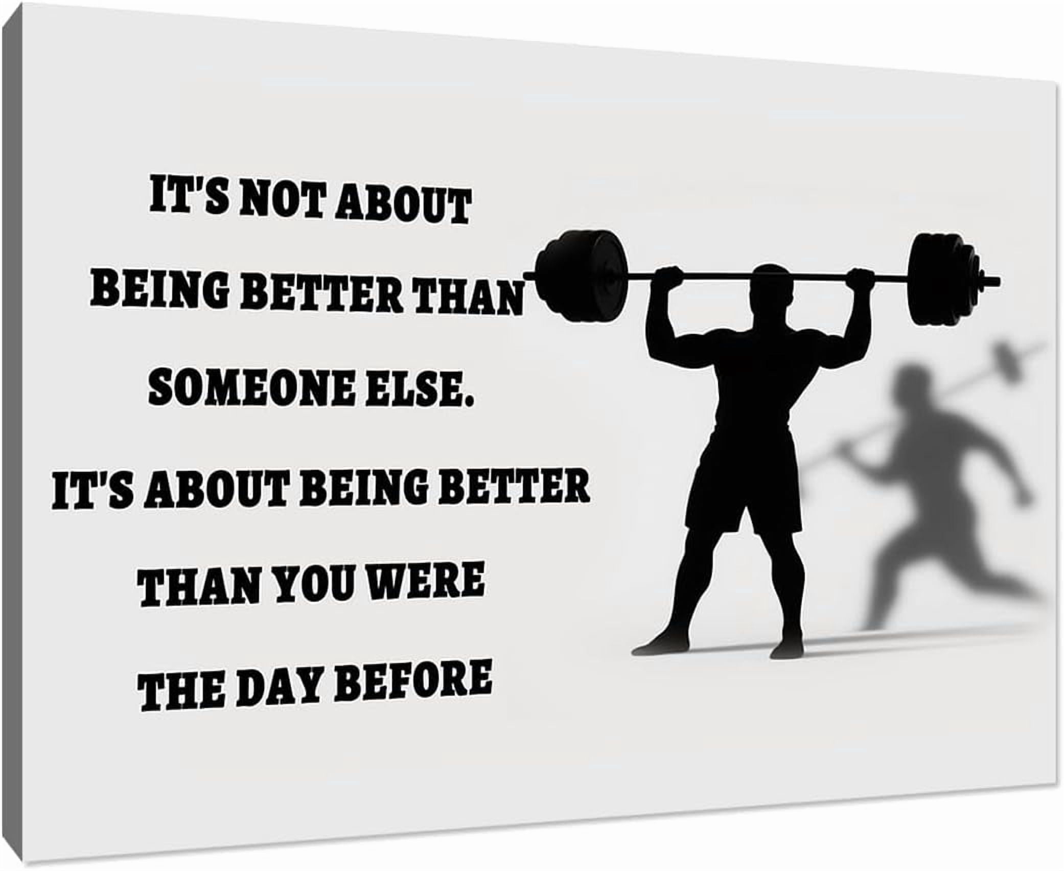 HFDF spirational Canvas Wall Art Motivational Gym Fitness Quotes Poster ...