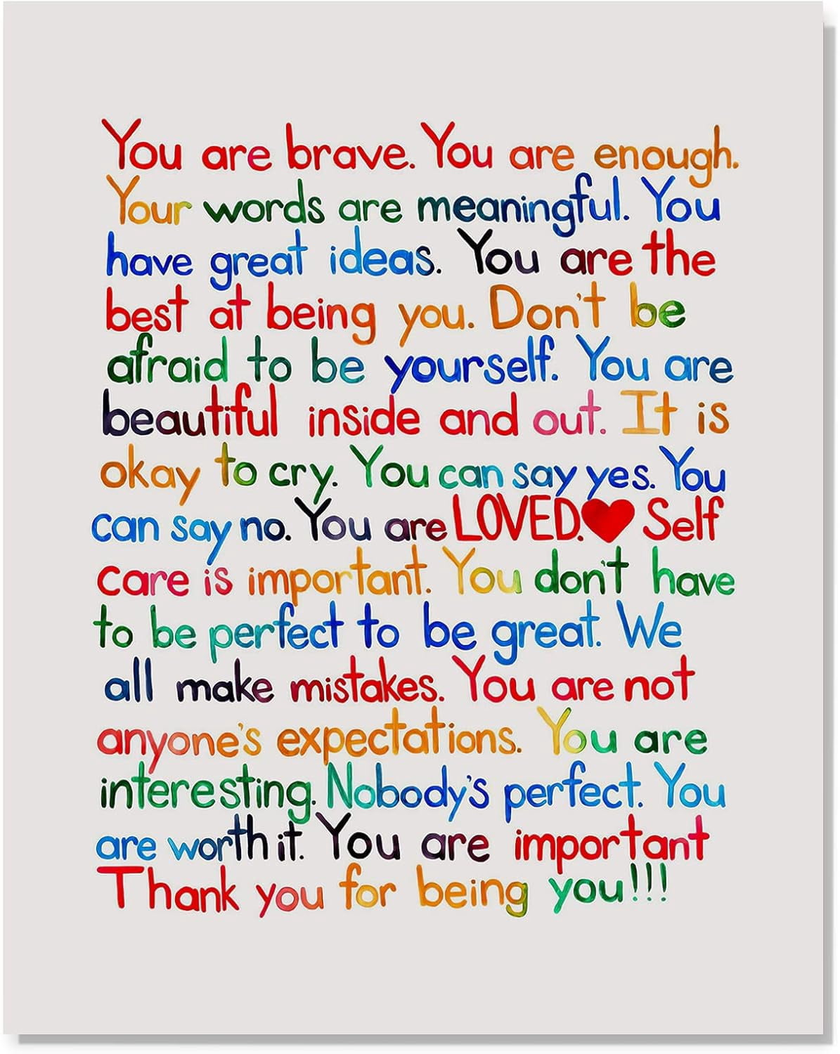 HFDF spirational Wall Art Prt Poster Canvas Prts - Birthday Gift ...