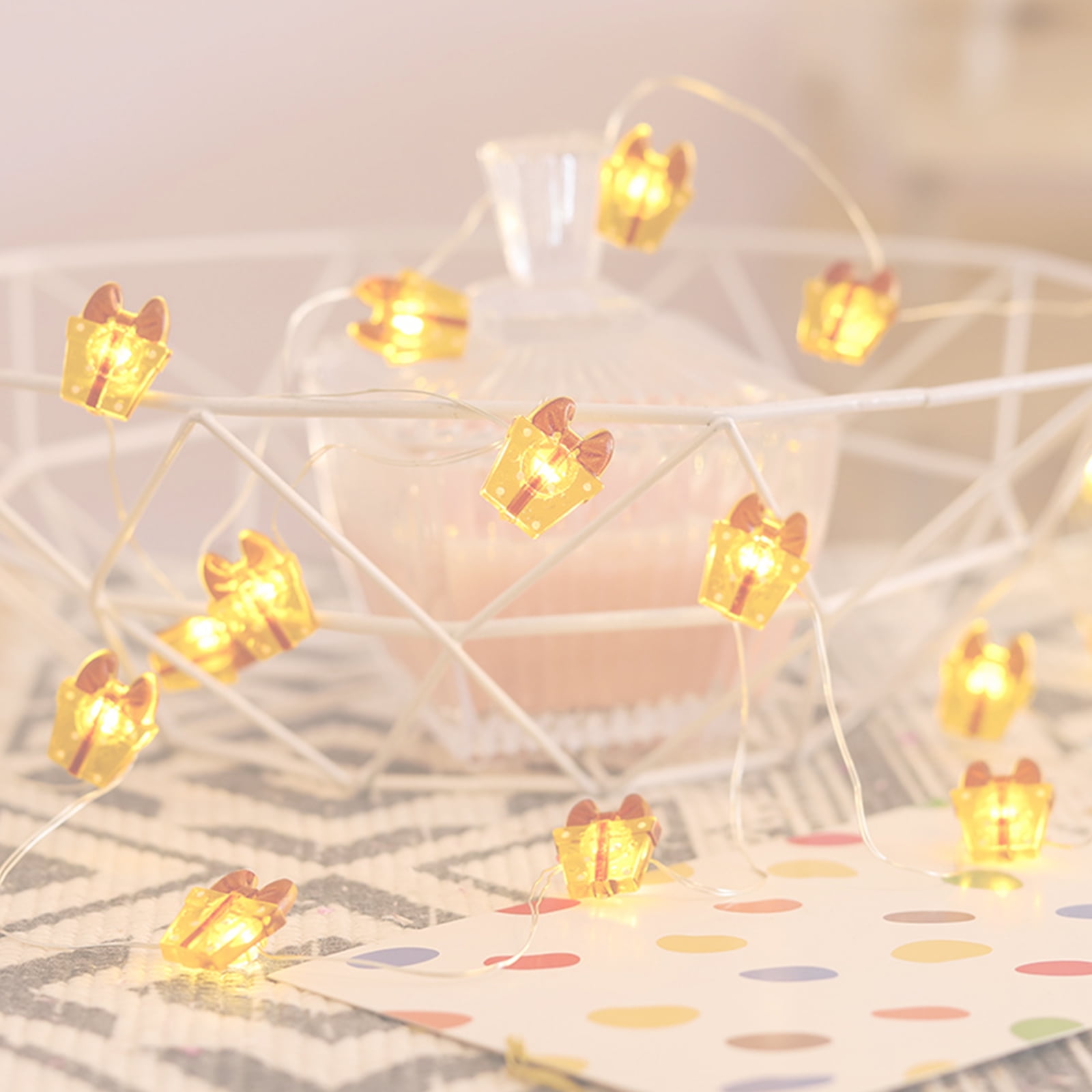 HFDR 10ft 30LEDs Christmas Decorative Hanging Lights Warm White Fairy ...